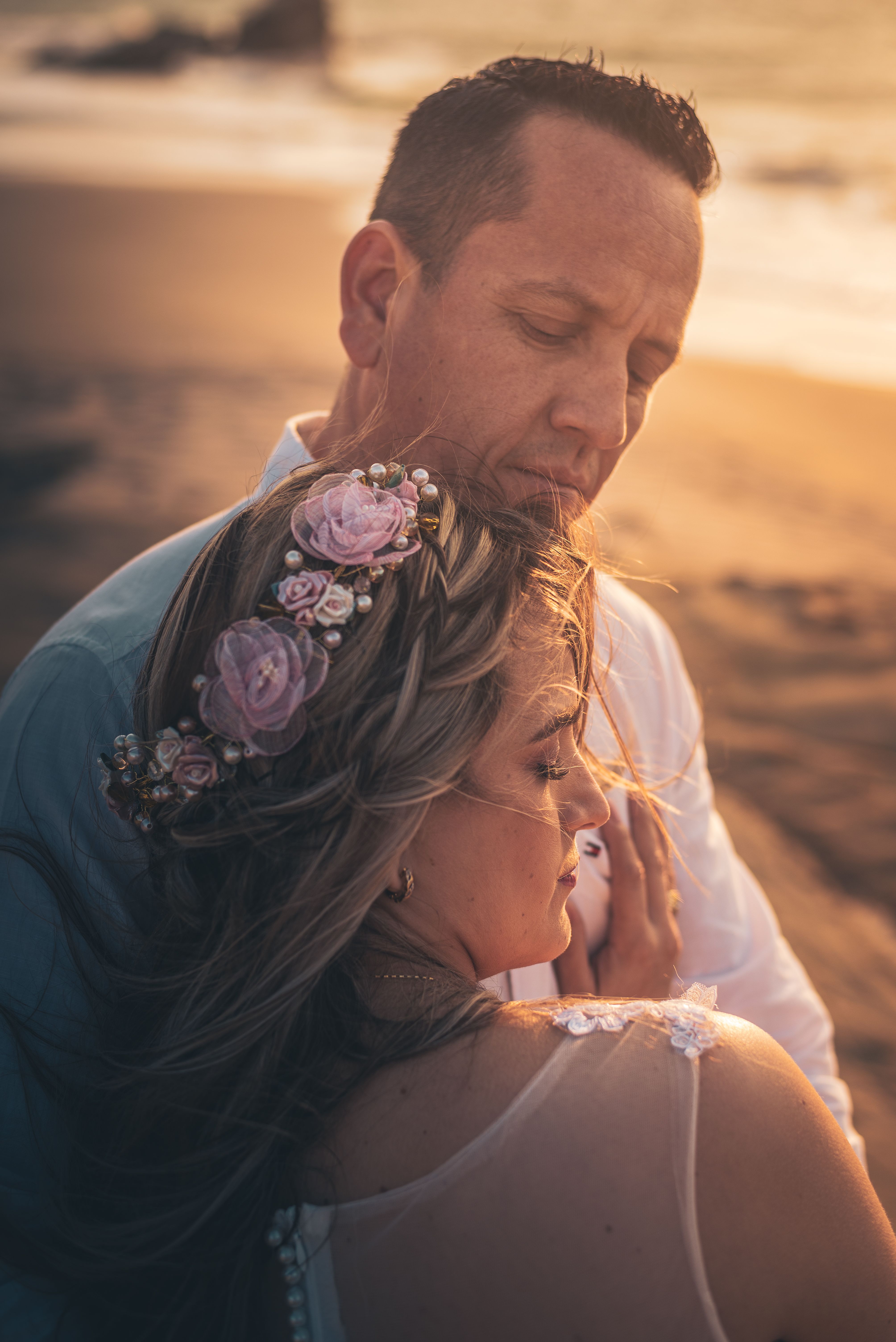 Woman Leaning on a Man's Chest · Free Stock Photo