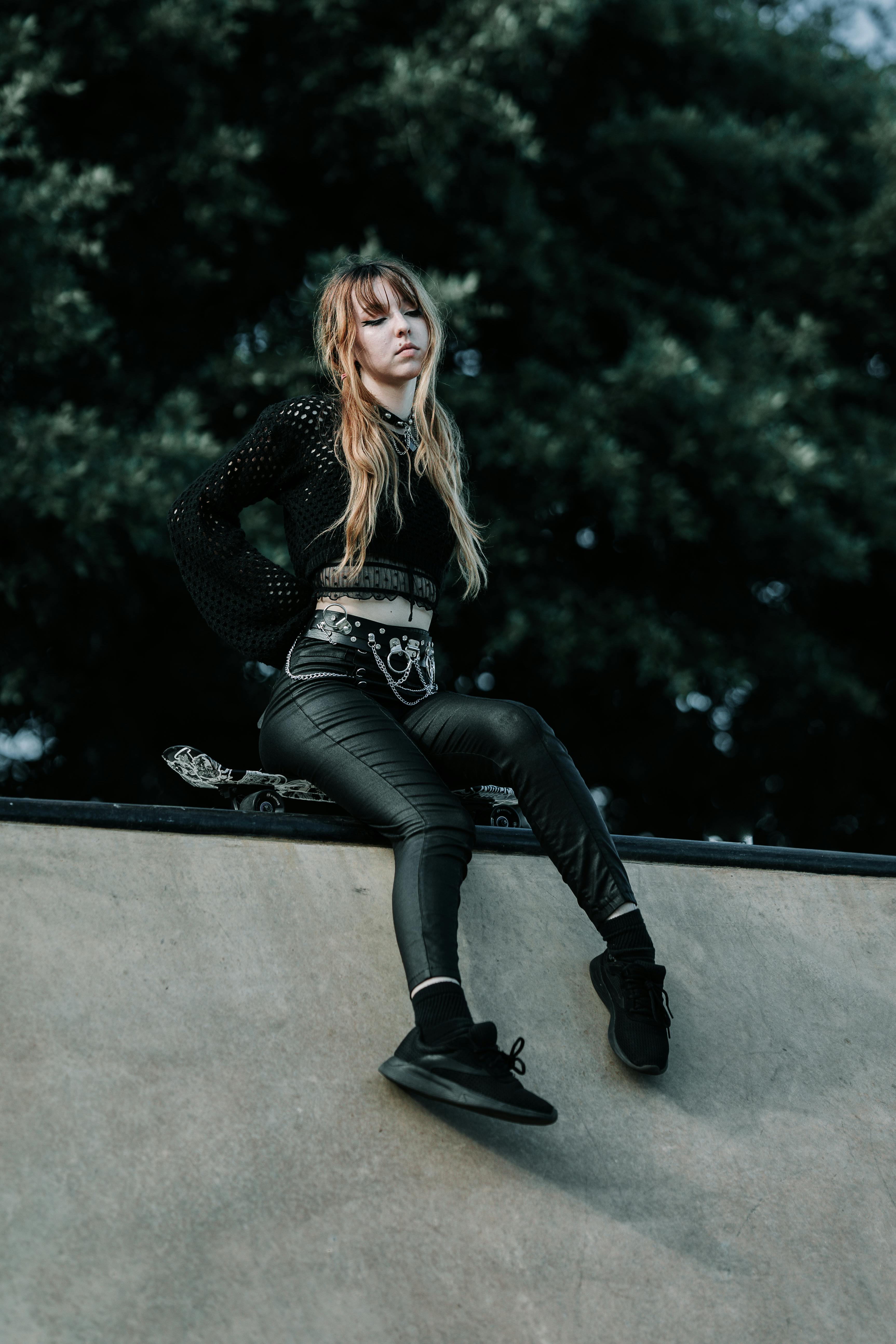 Women Sitting On An Edge Photos, Download The BEST Free Women Sitting ...