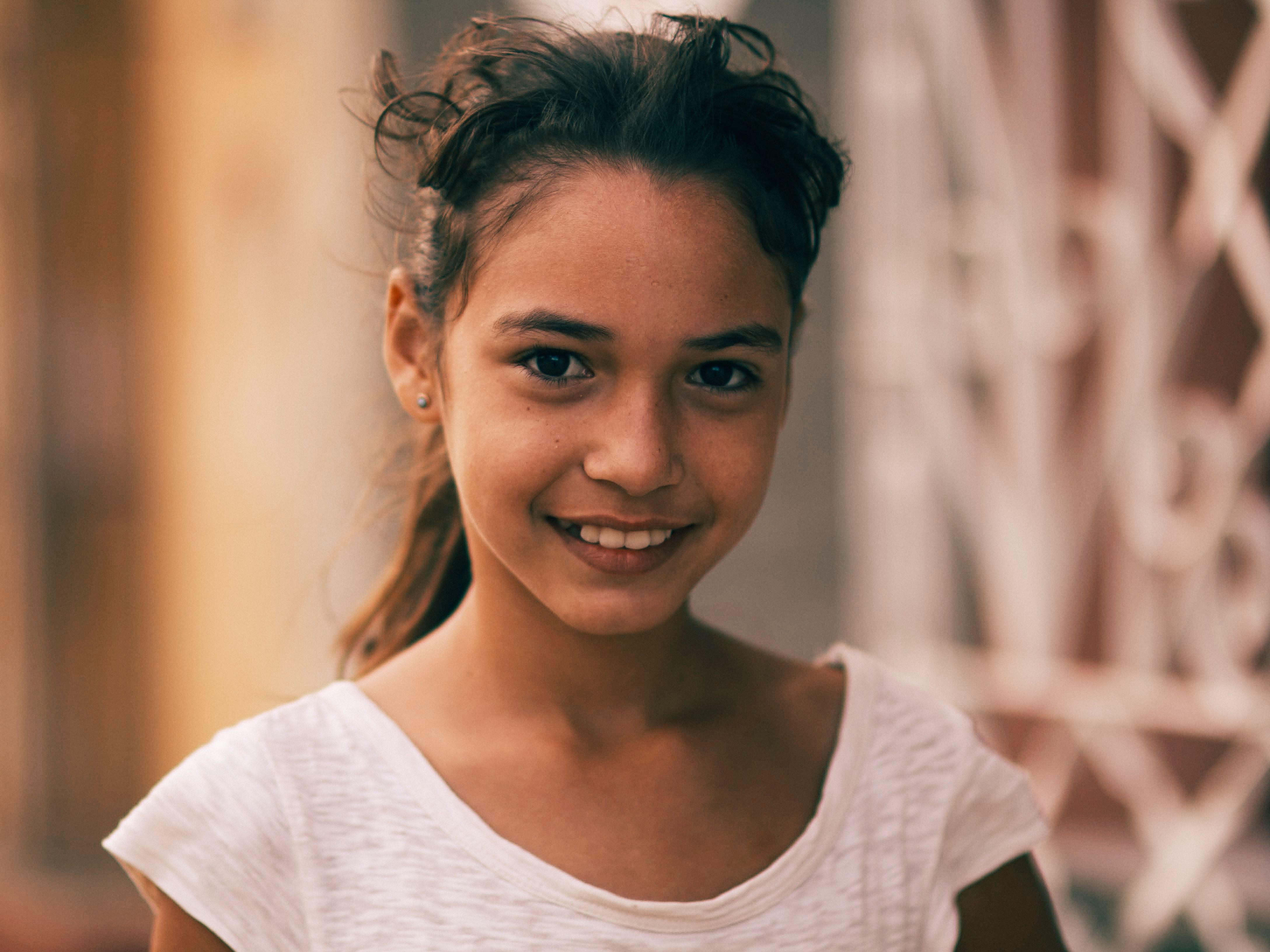 Cute Girl With Face Paint With Hands on Face · Free Stock Photo