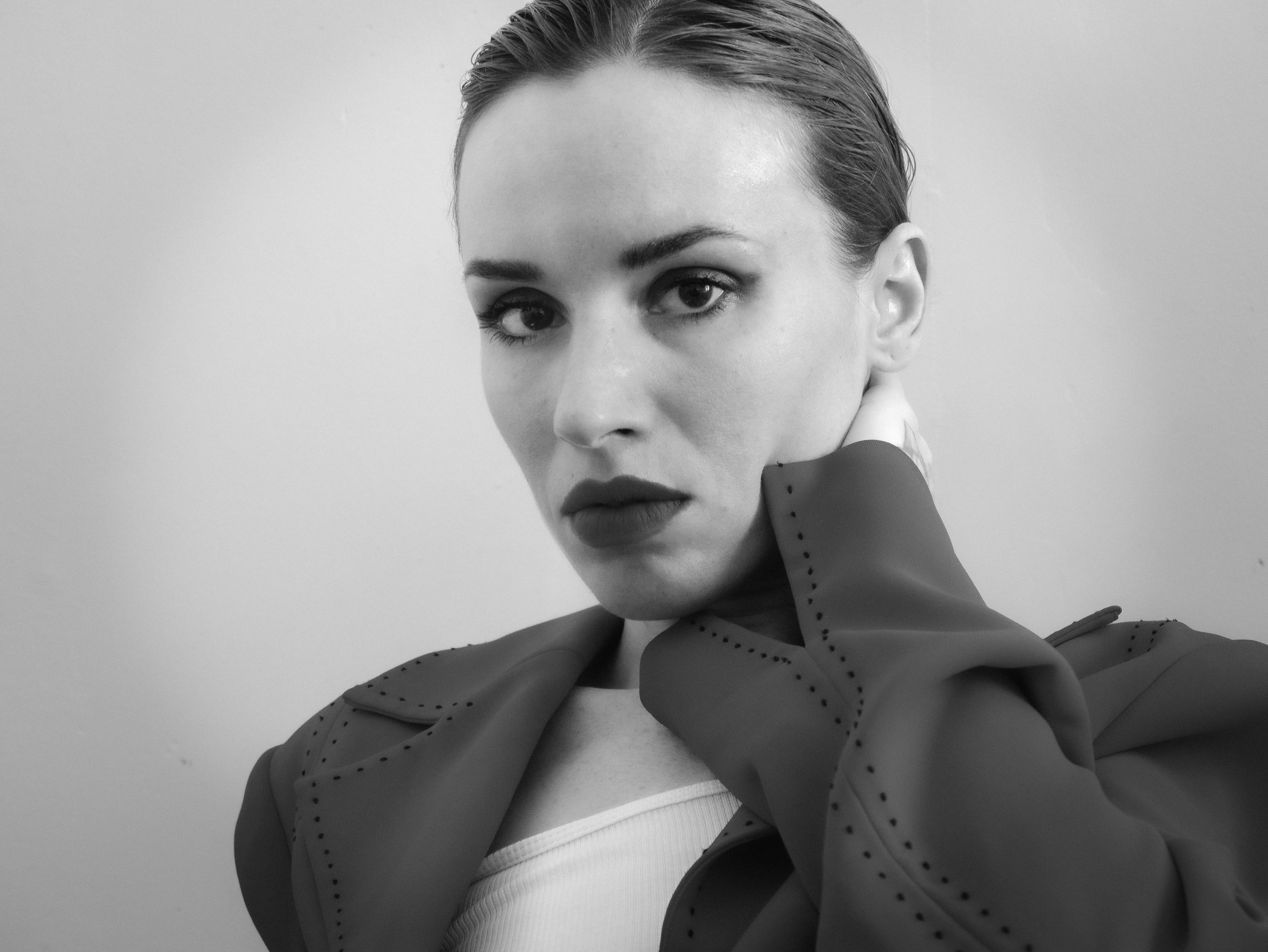 Grayscale Portrait of Woman · Free Stock Photo