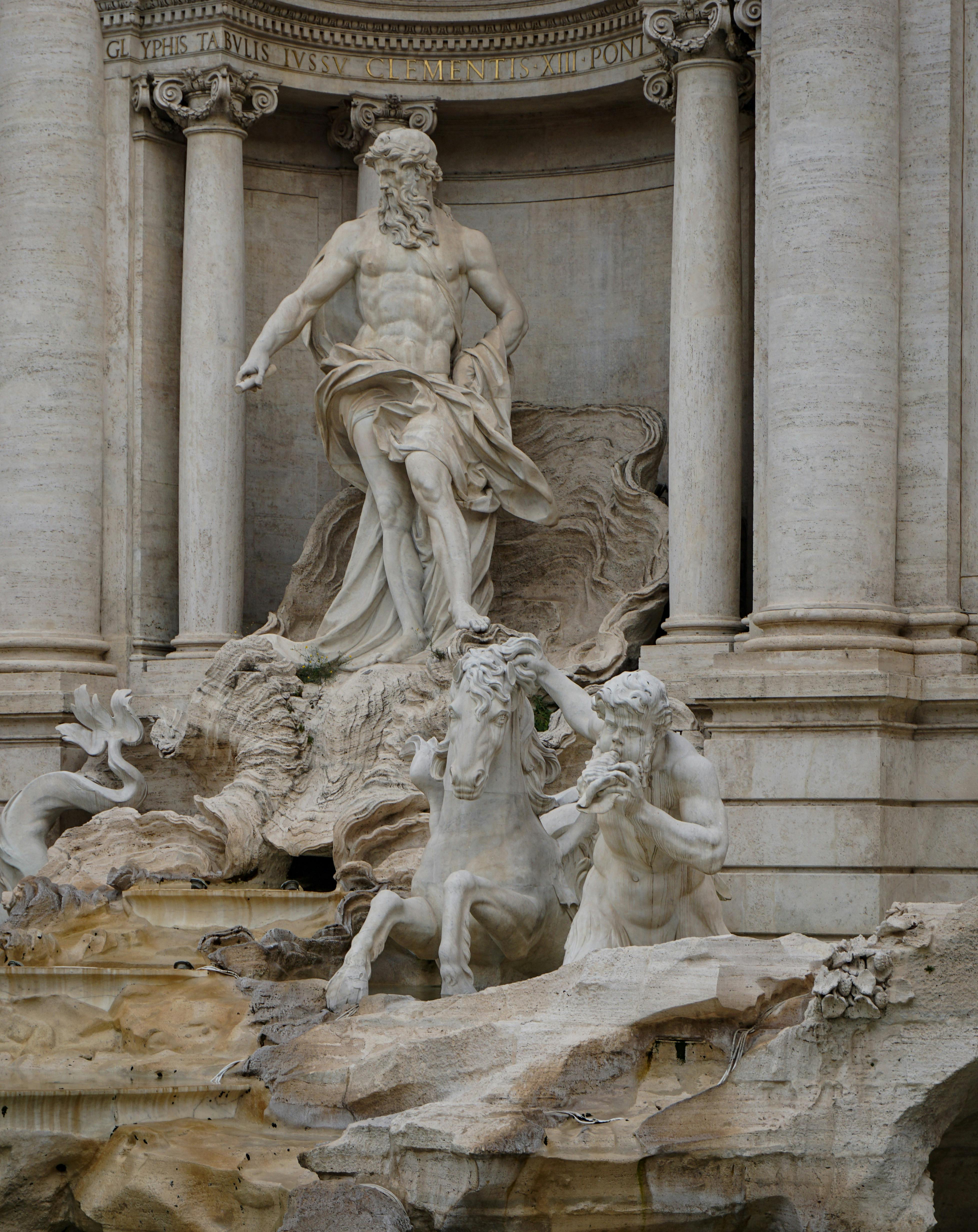 Statue of Oceanus at Trevi Fountain in Rome, Italy · Free Stock Photo