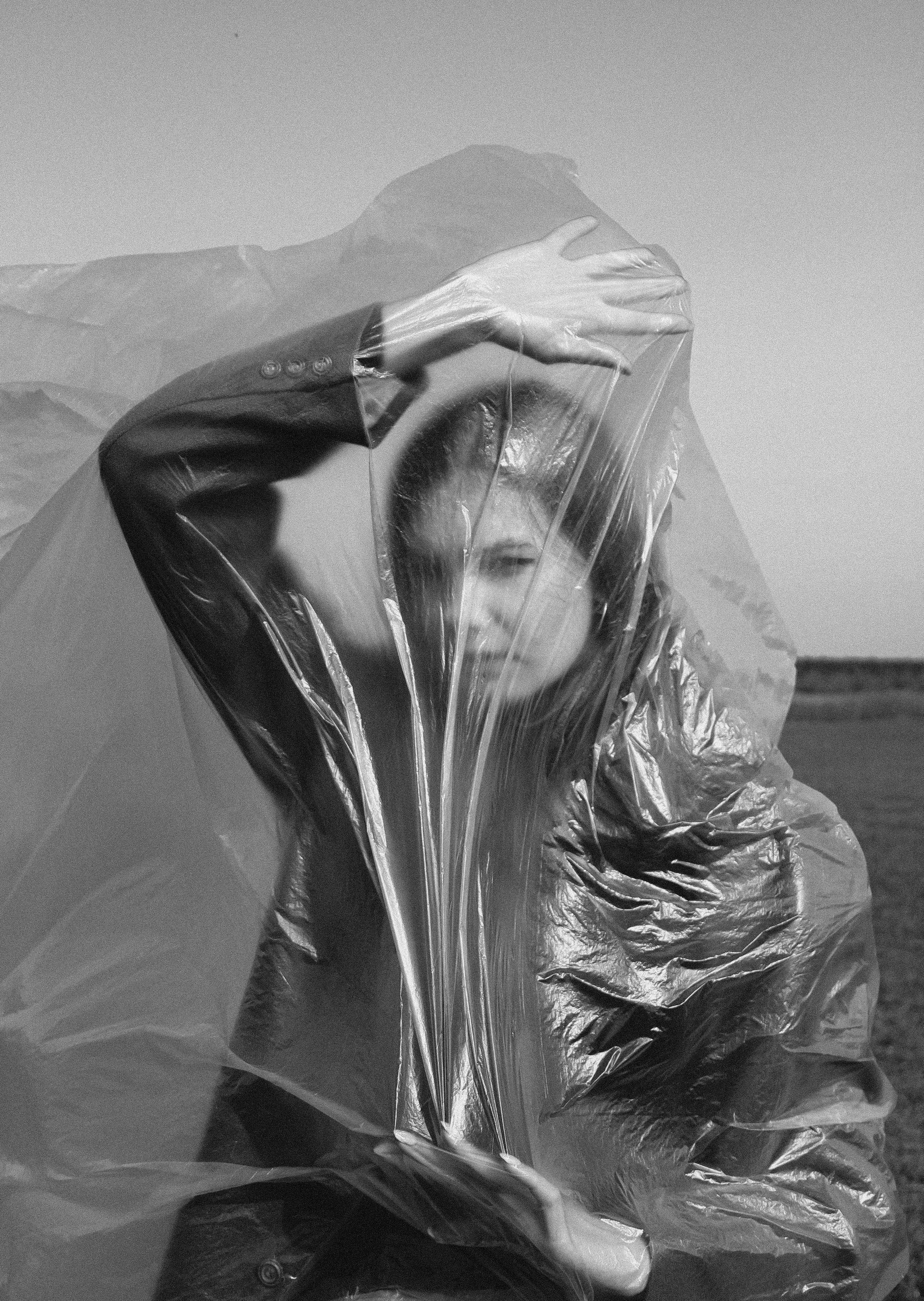 A Woman Covered with Plastic · Free Stock Photo