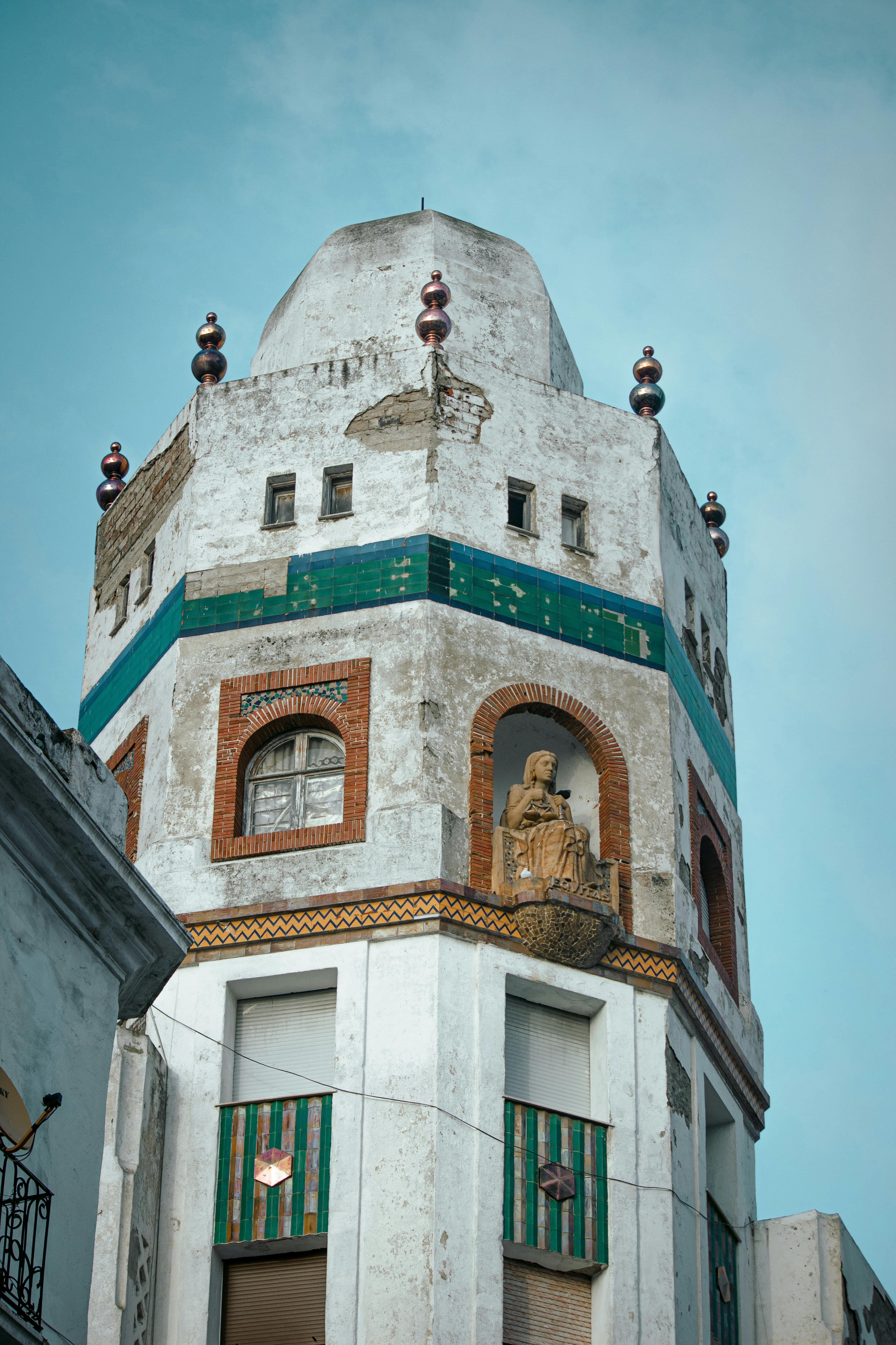 Facade of a Tower Part of the Spanish Colonial Architecture in Tetouan ...