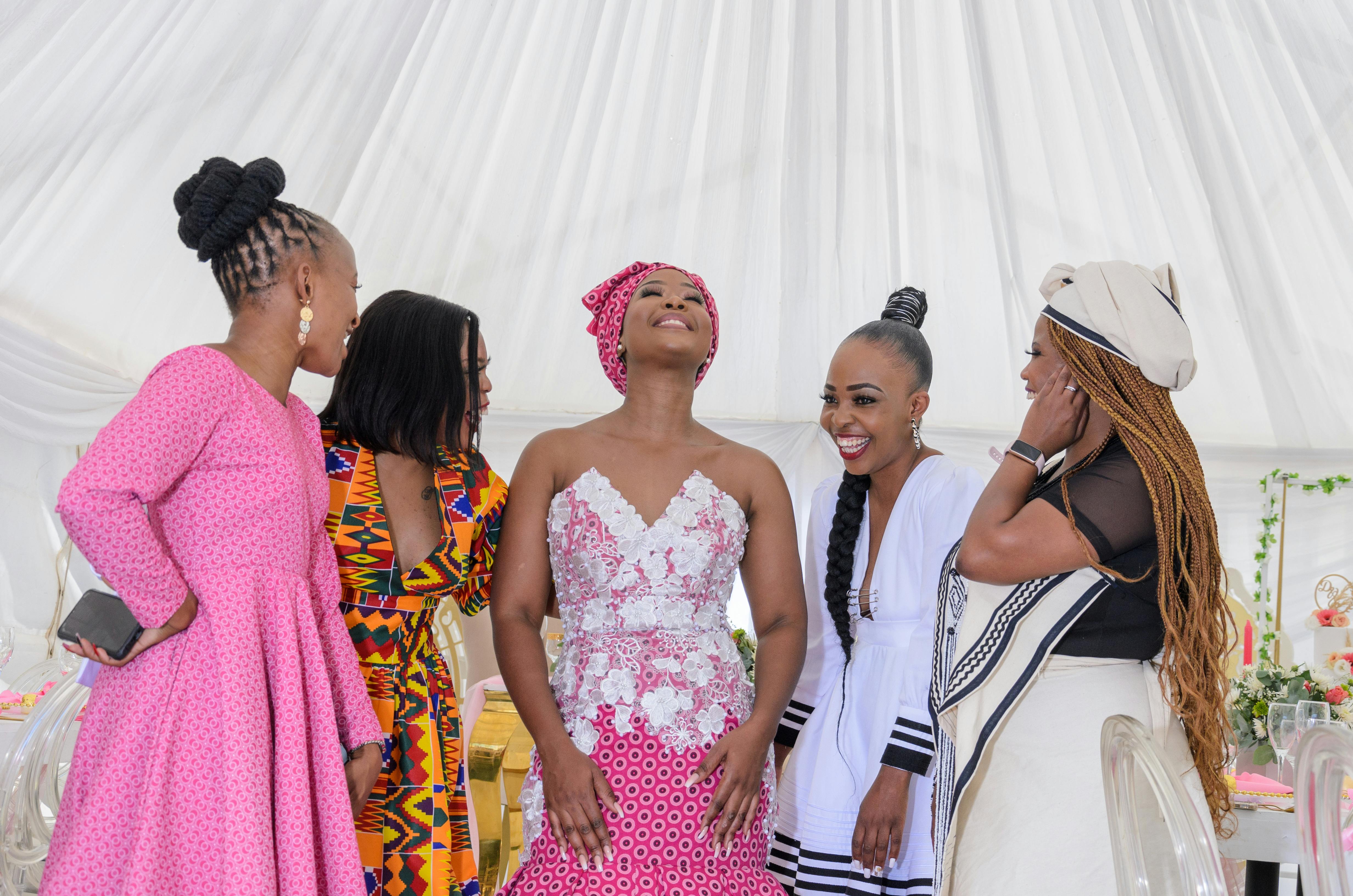 Happy Bride with Her Friends · Free Stock Photo