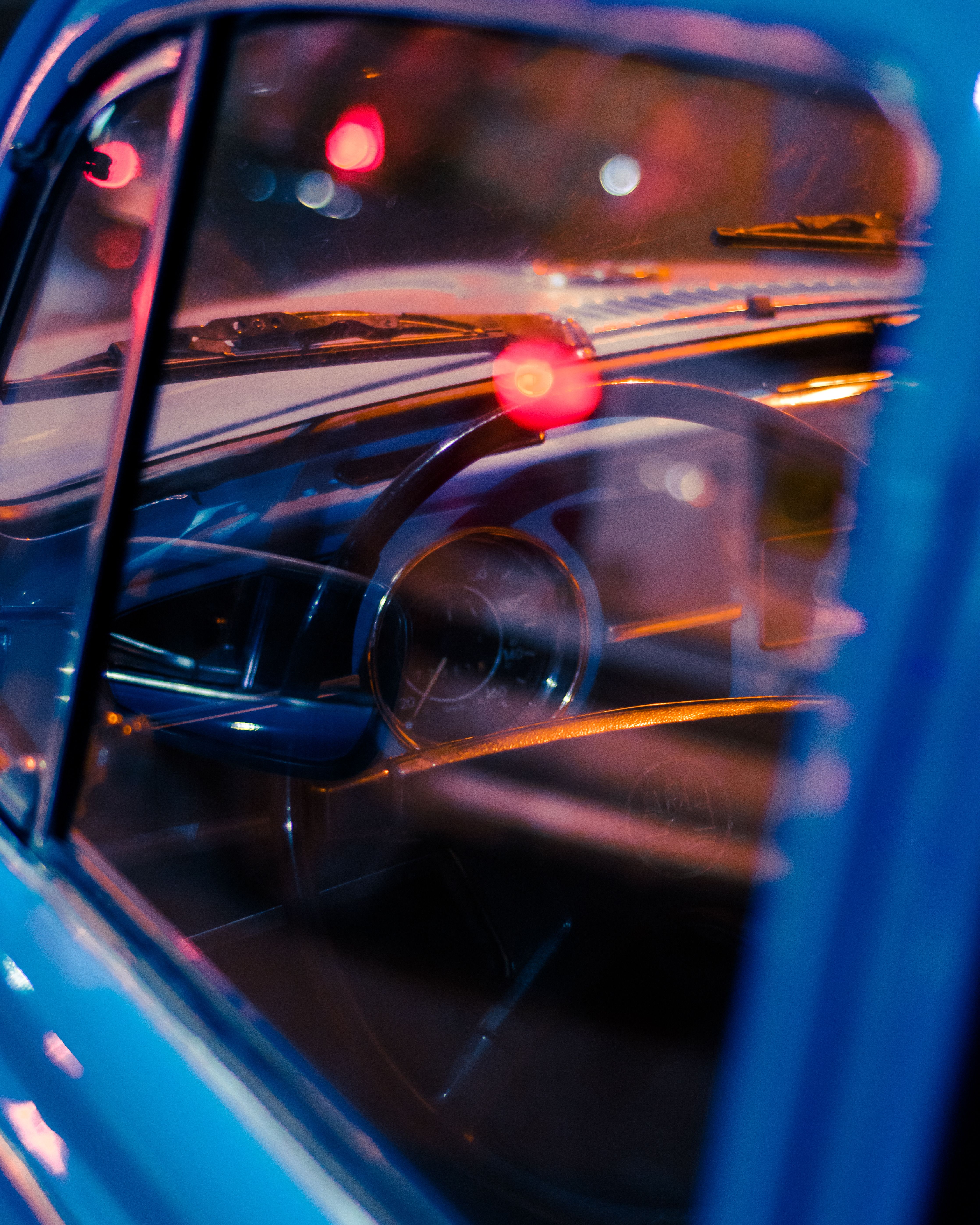 Red Car on the Road during Night Time · Free Stock Photo