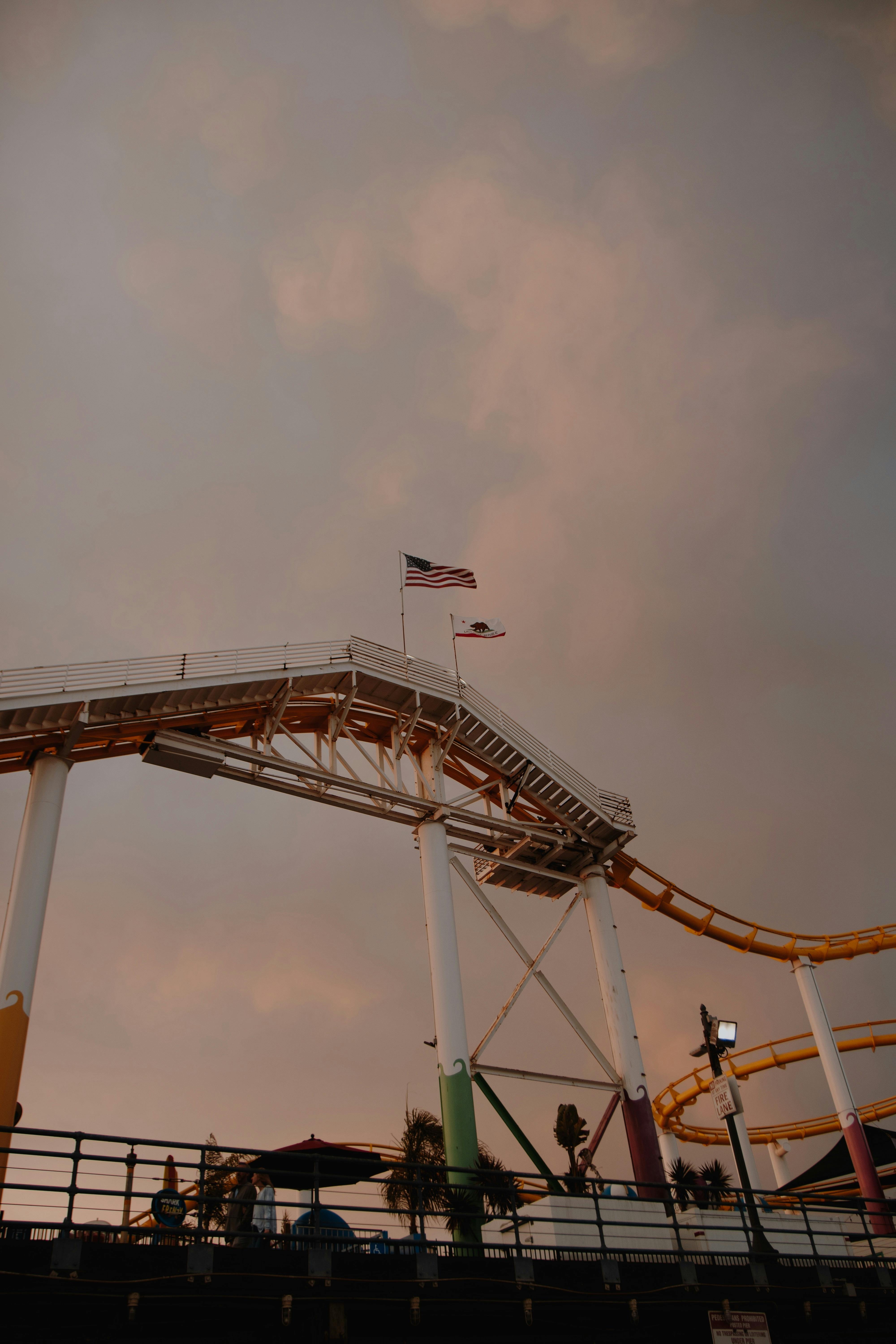 Roller Coaster Rails Under the Sky · Free Stock Photo