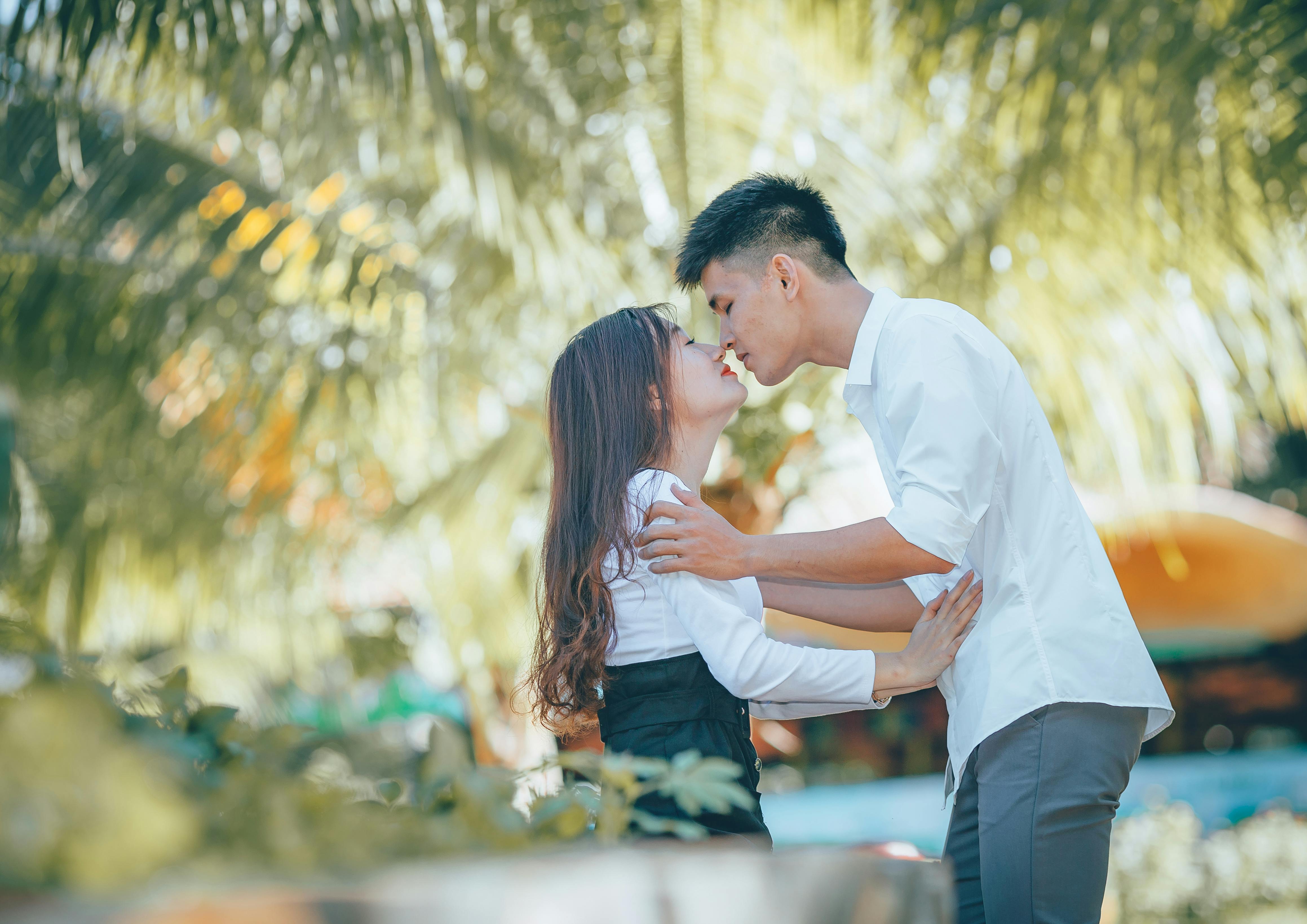 Photo of a Couple Nose to Nose · Free Stock Photo