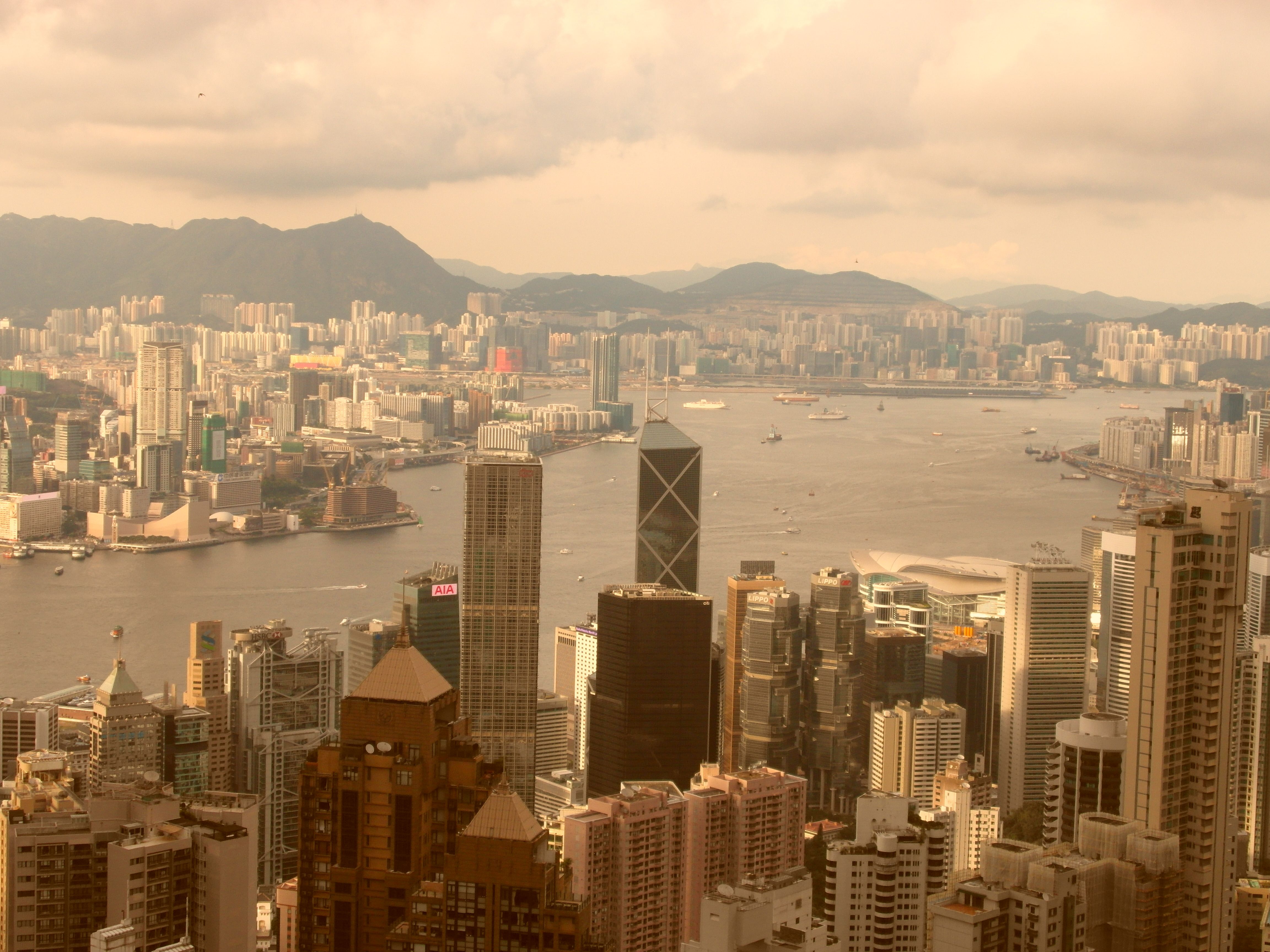 Aerial View of the City Buildings in Victoria Harbour, Hongkong · Free ...