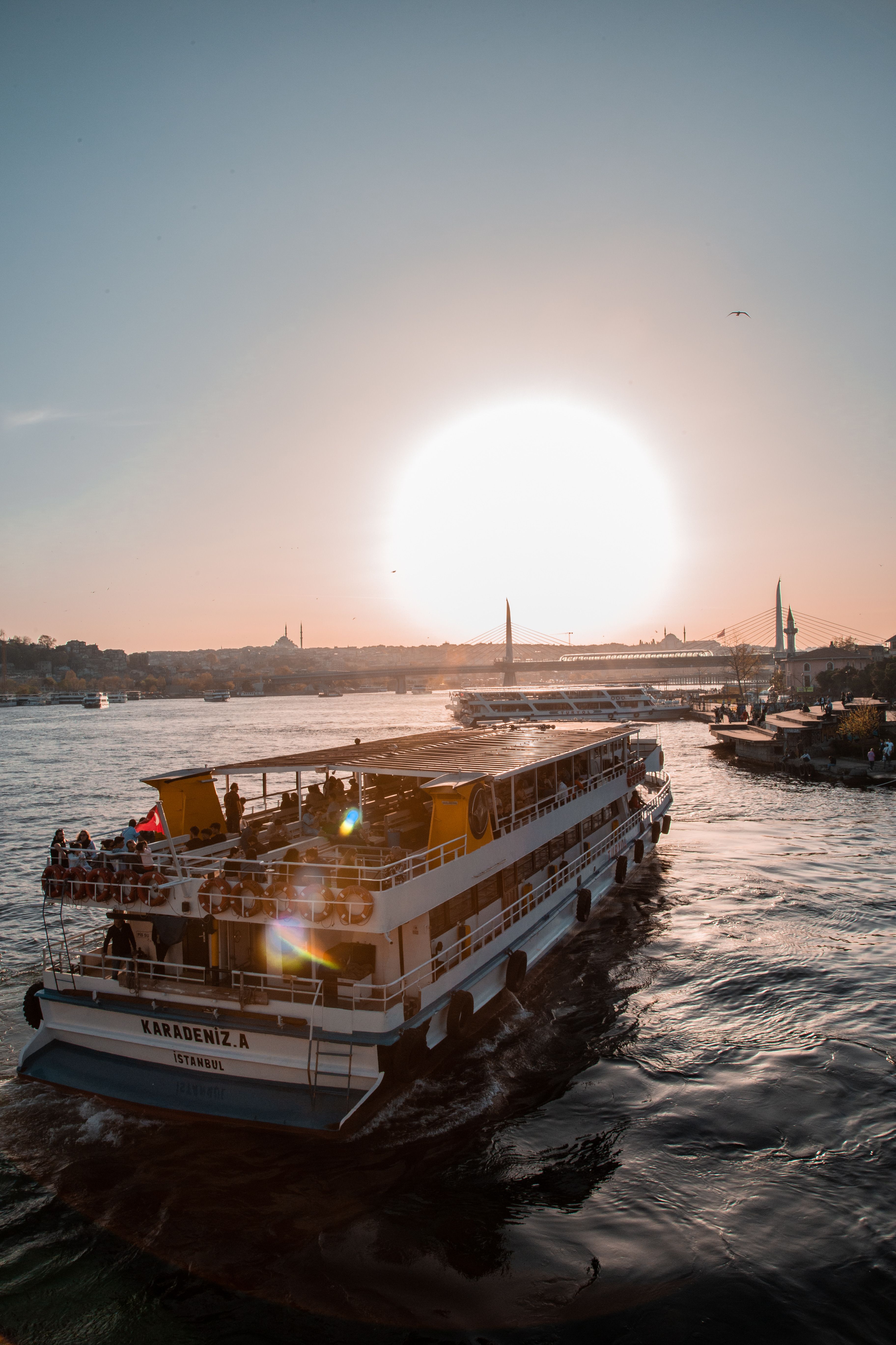 Ferry on Body of Water · Free Stock Photo
