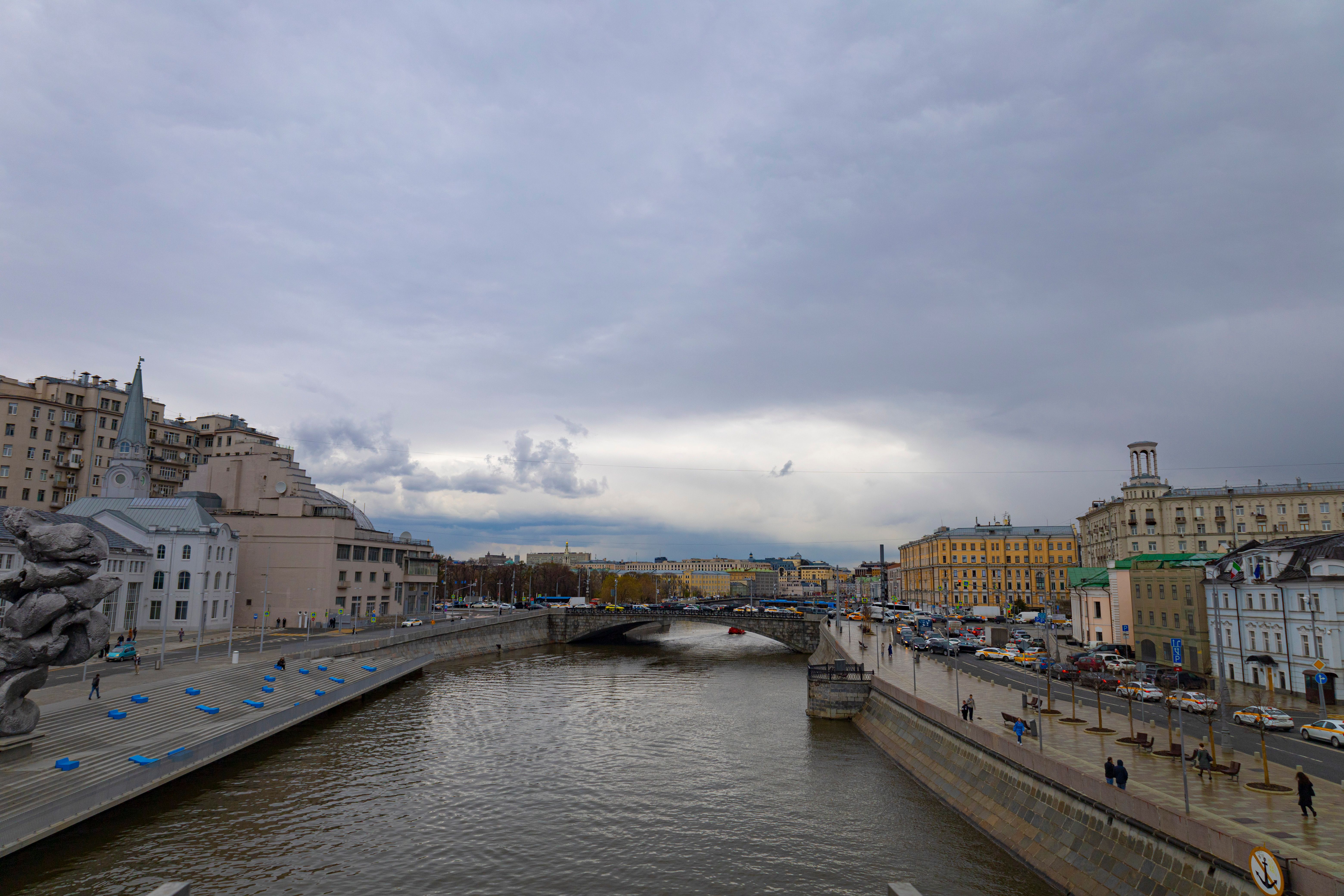 Canal Among Buildings Moscow · Free Stock Photo