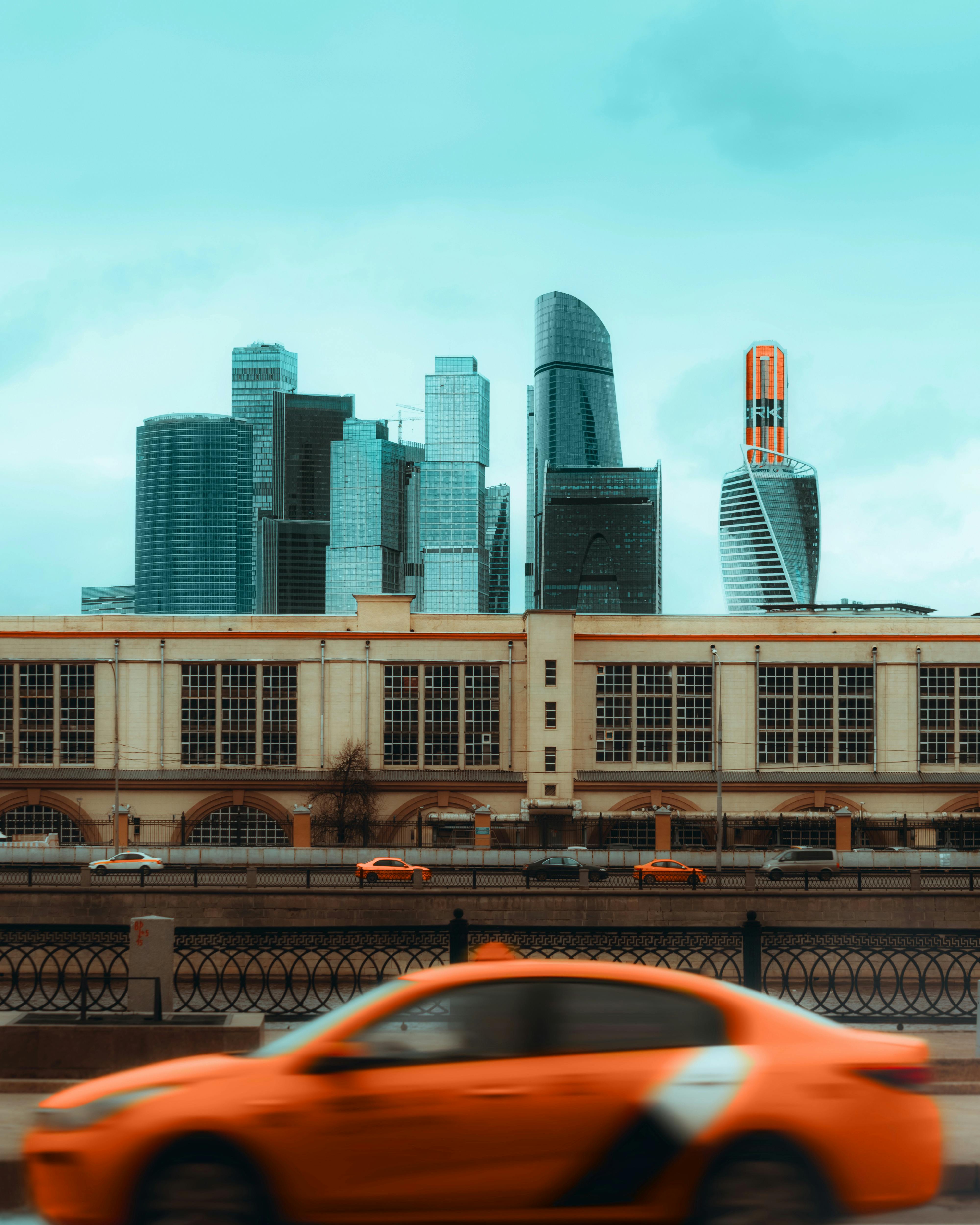 Car Driving Through City · Free Stock Photo