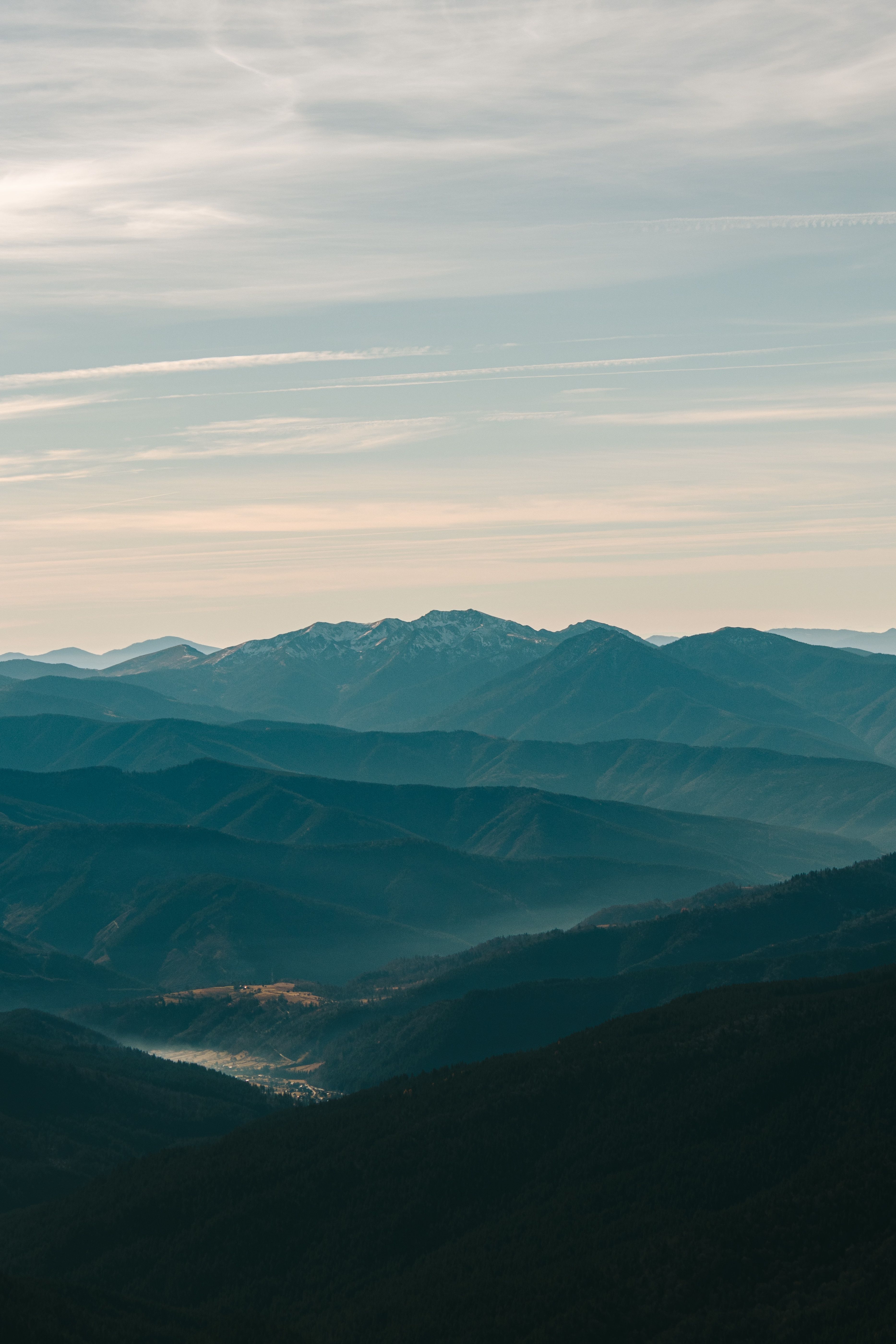 Photography of Mountain Ranges During Sunset · Free Stock Photo