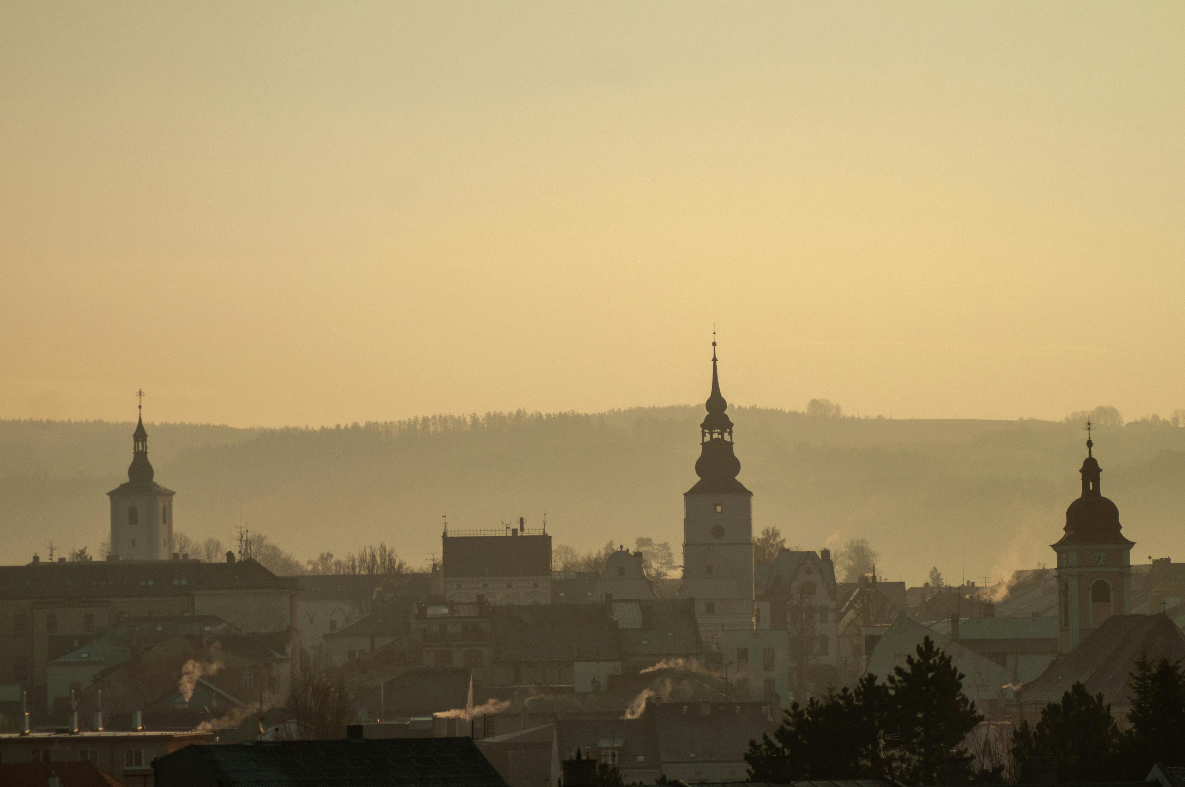 A City Skyline at Dusk · Free Stock Photo