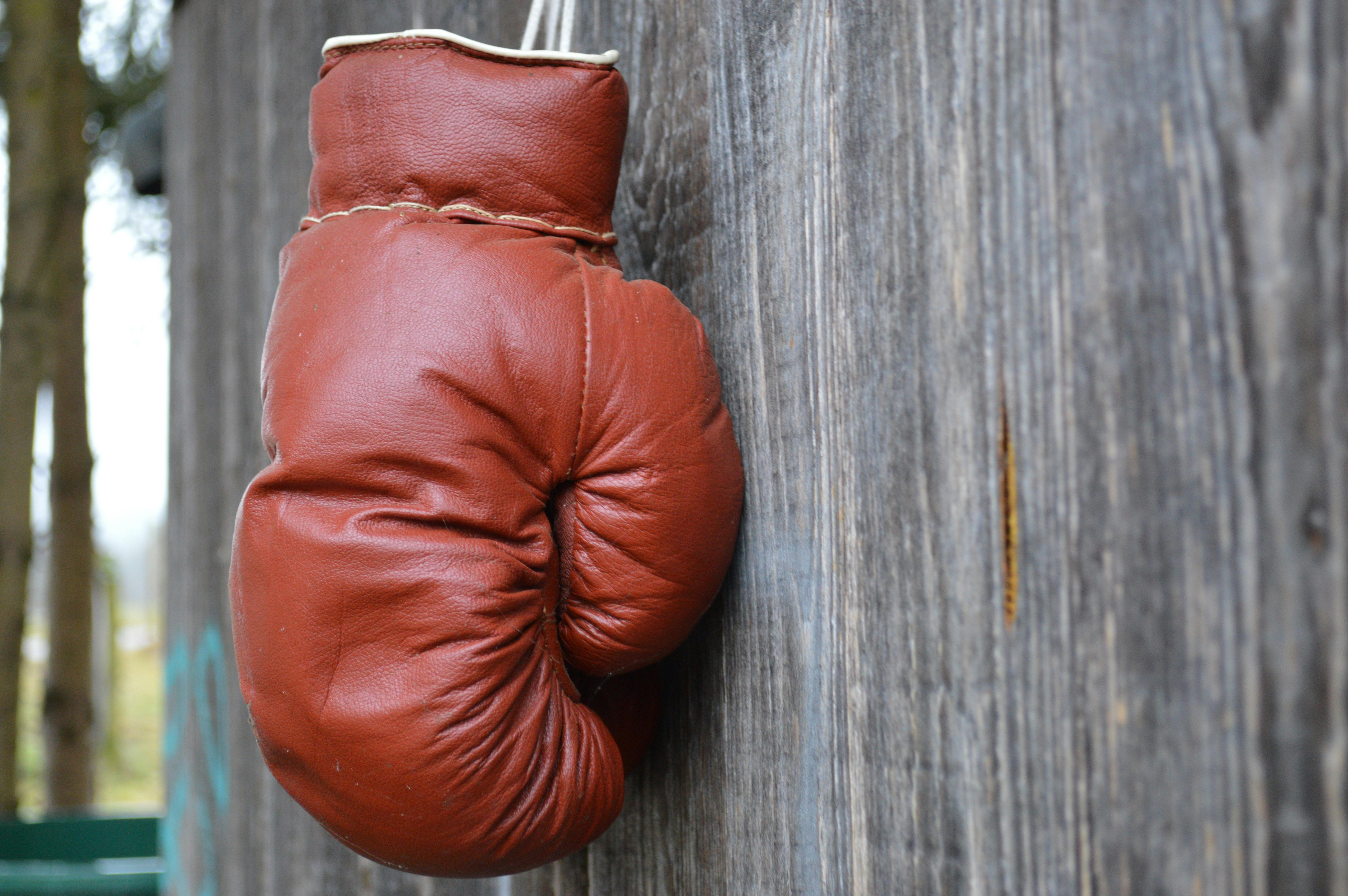 Boxing Gloves Hanging on Railing · Free Stock Photo