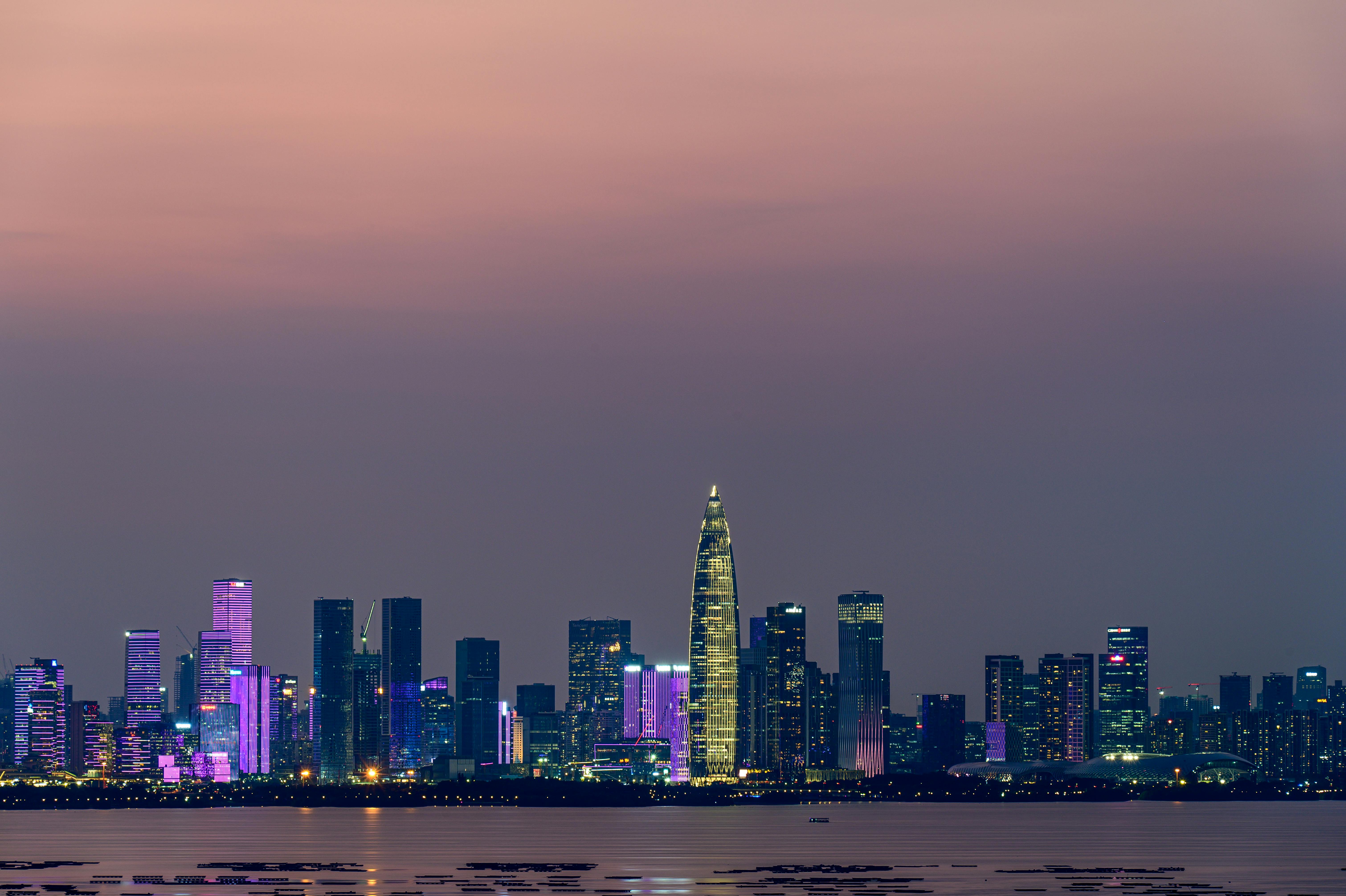 City Skyline during Night Time · Free Stock Photo