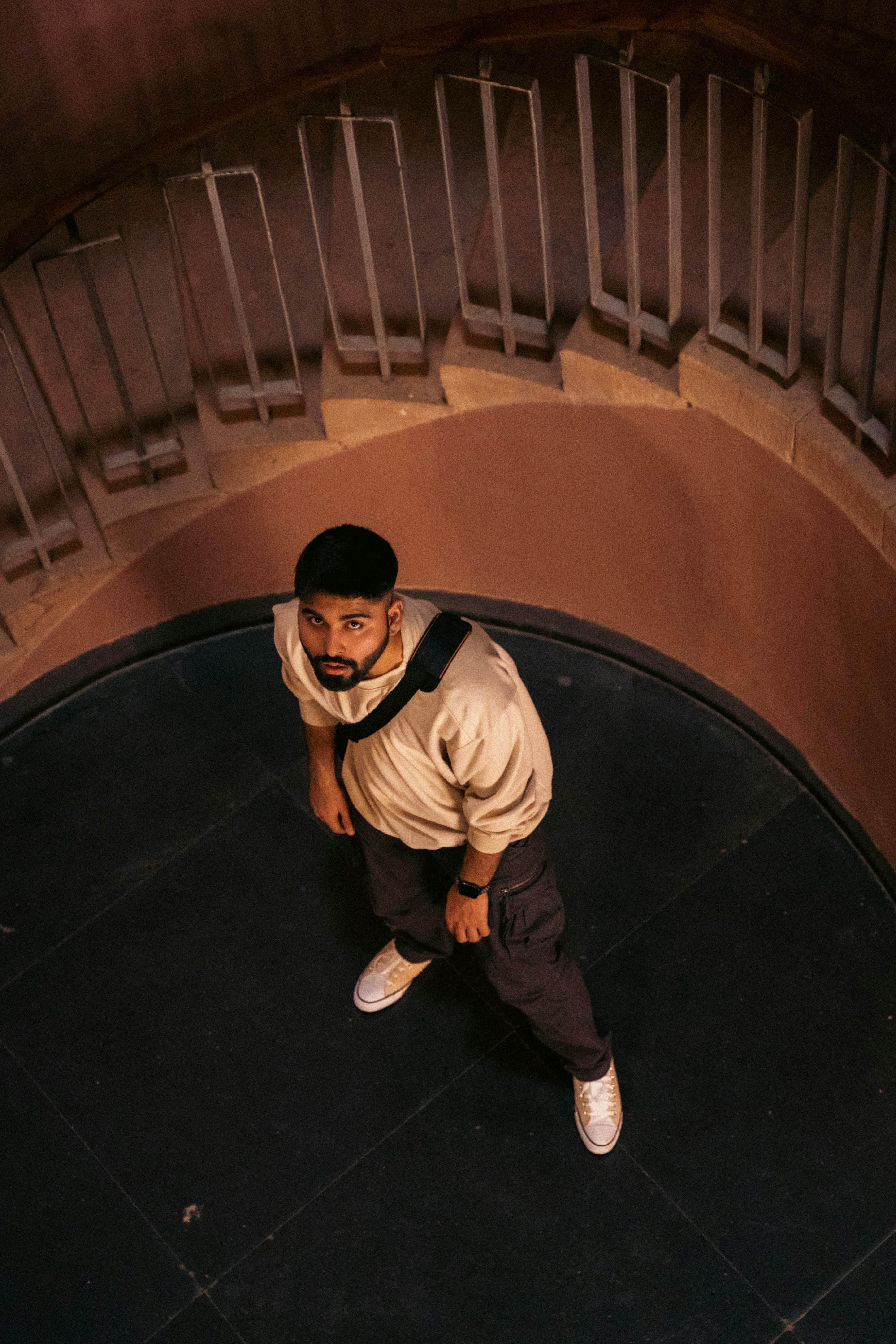 High Angle Shot of Stylish Man · Free Stock Photo