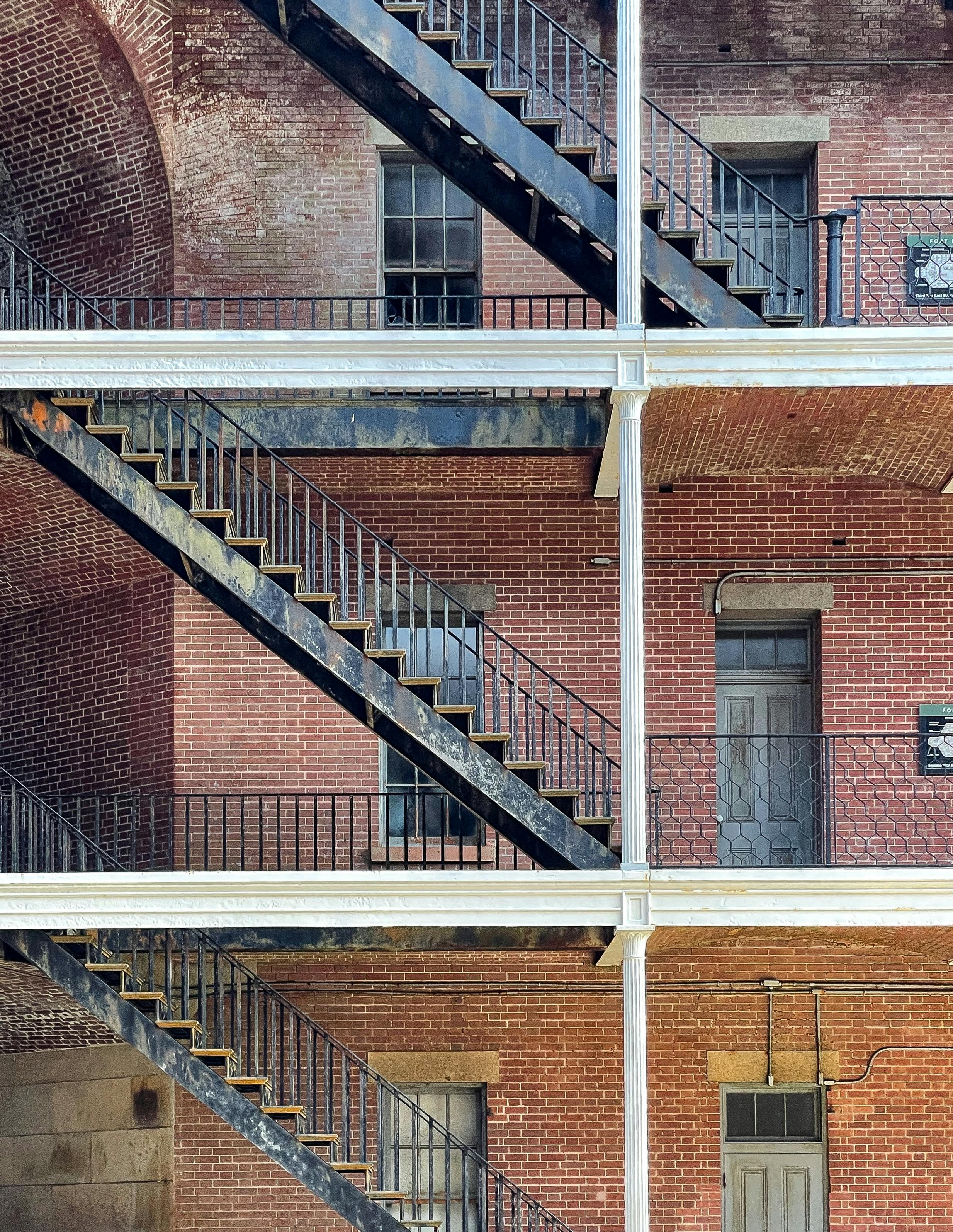Stairs of a Brick Building · Free Stock Photo