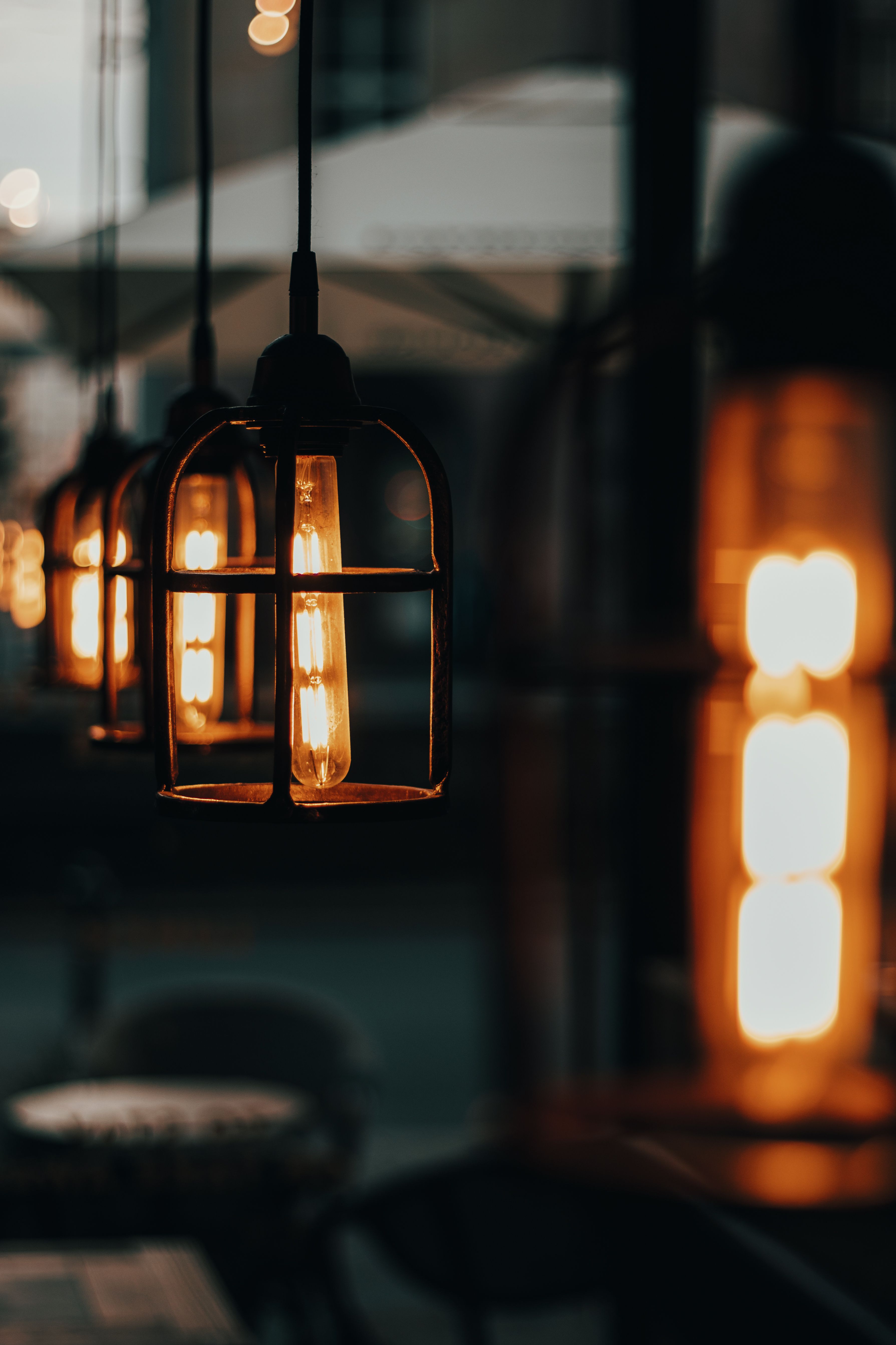 Illuminated Light Bulbs in Close Up Shot · Free Stock Photo
