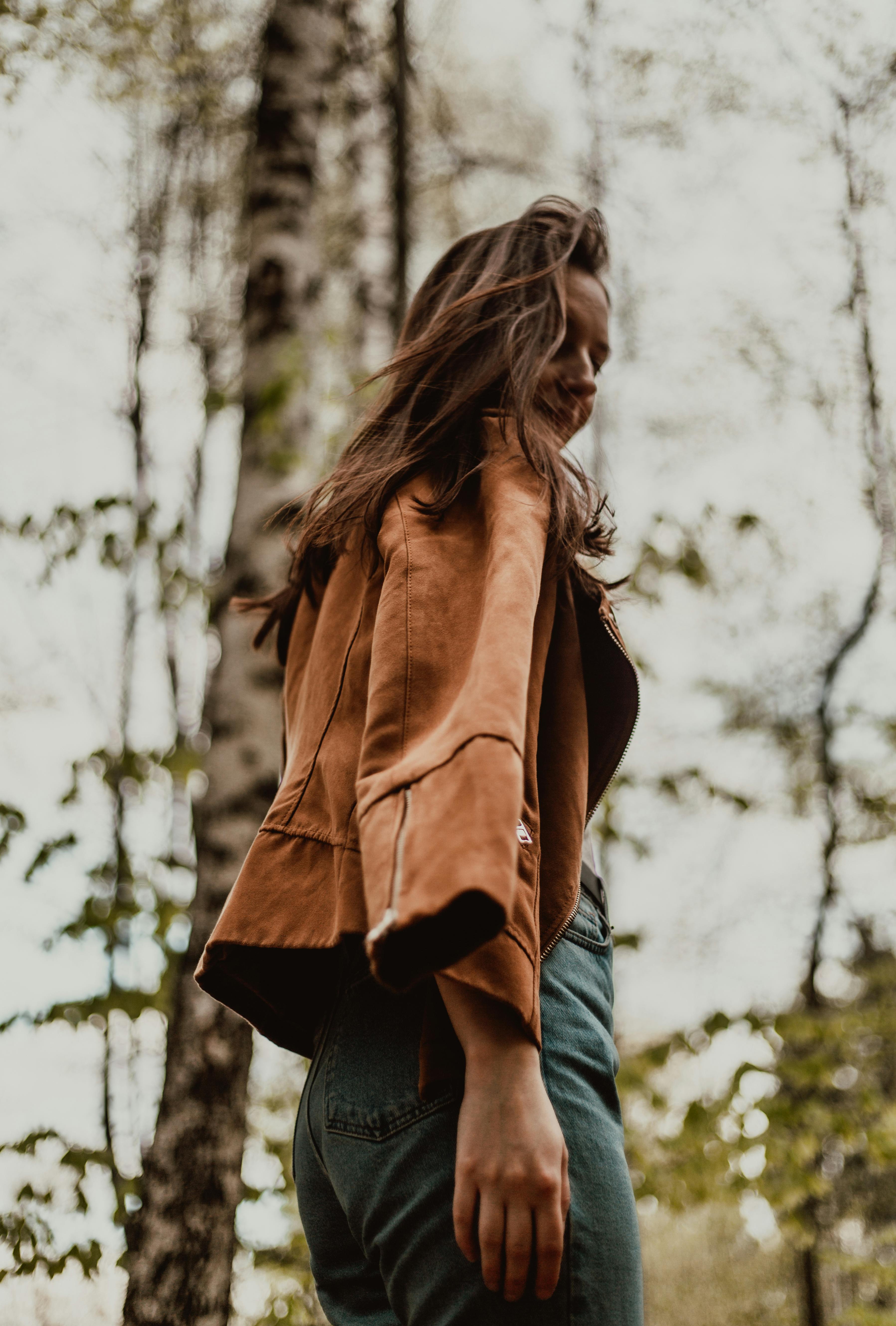 Woman Wearing Brown Jacket · Free Stock Photo