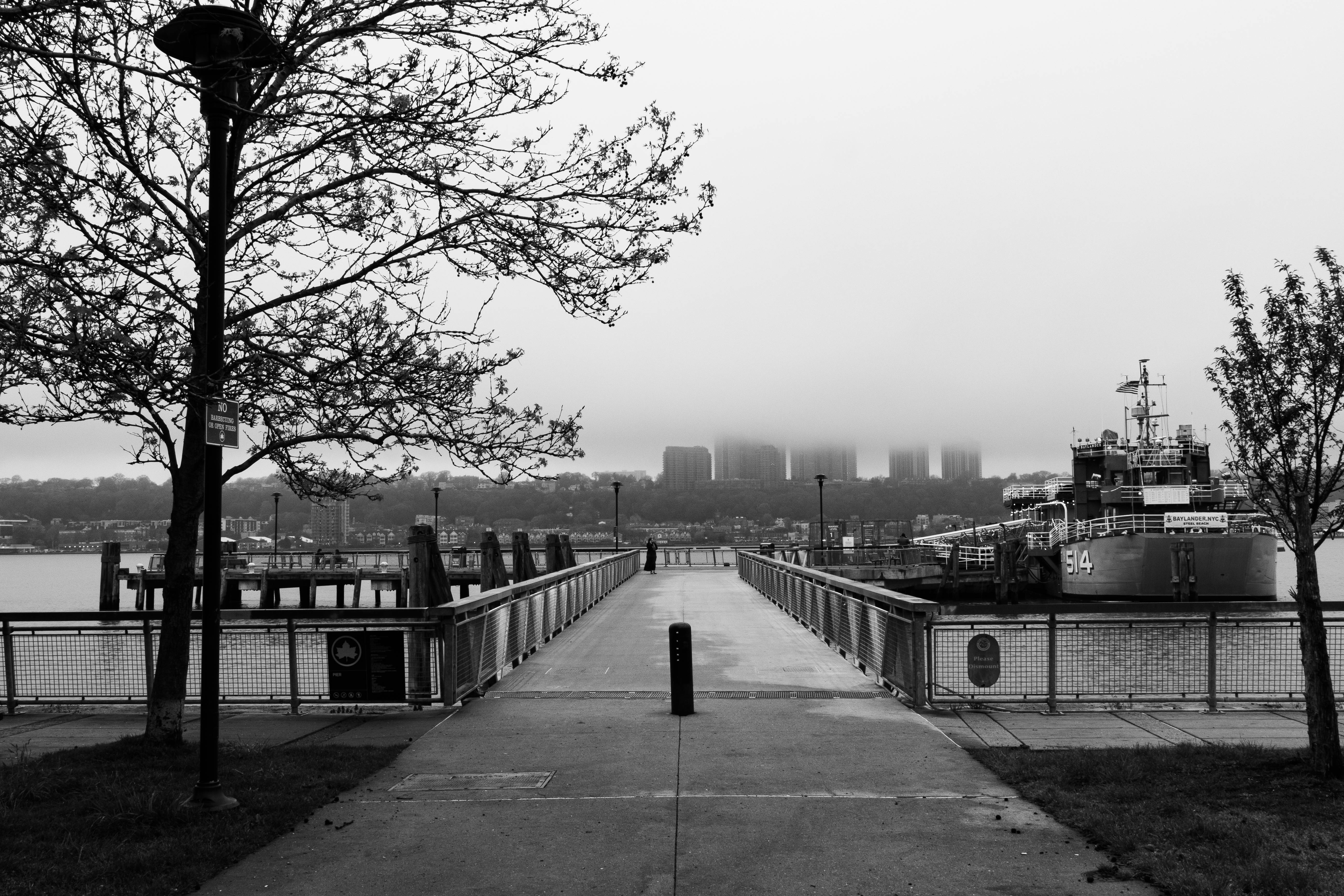 Grayscale Photo of a Bridge · Free Stock Photo