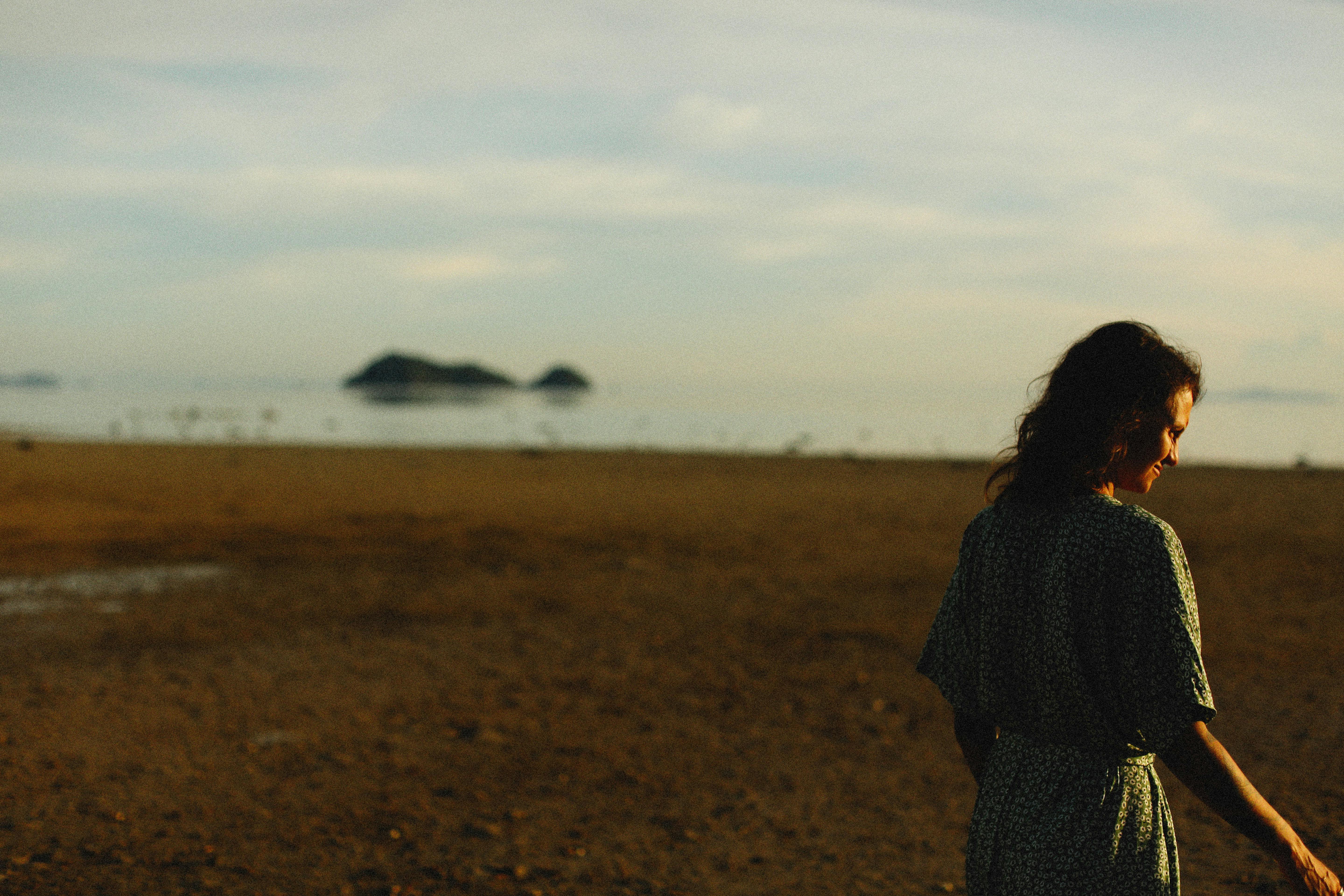 Person Standing Backwards on Brown Field · Free Stock Photo