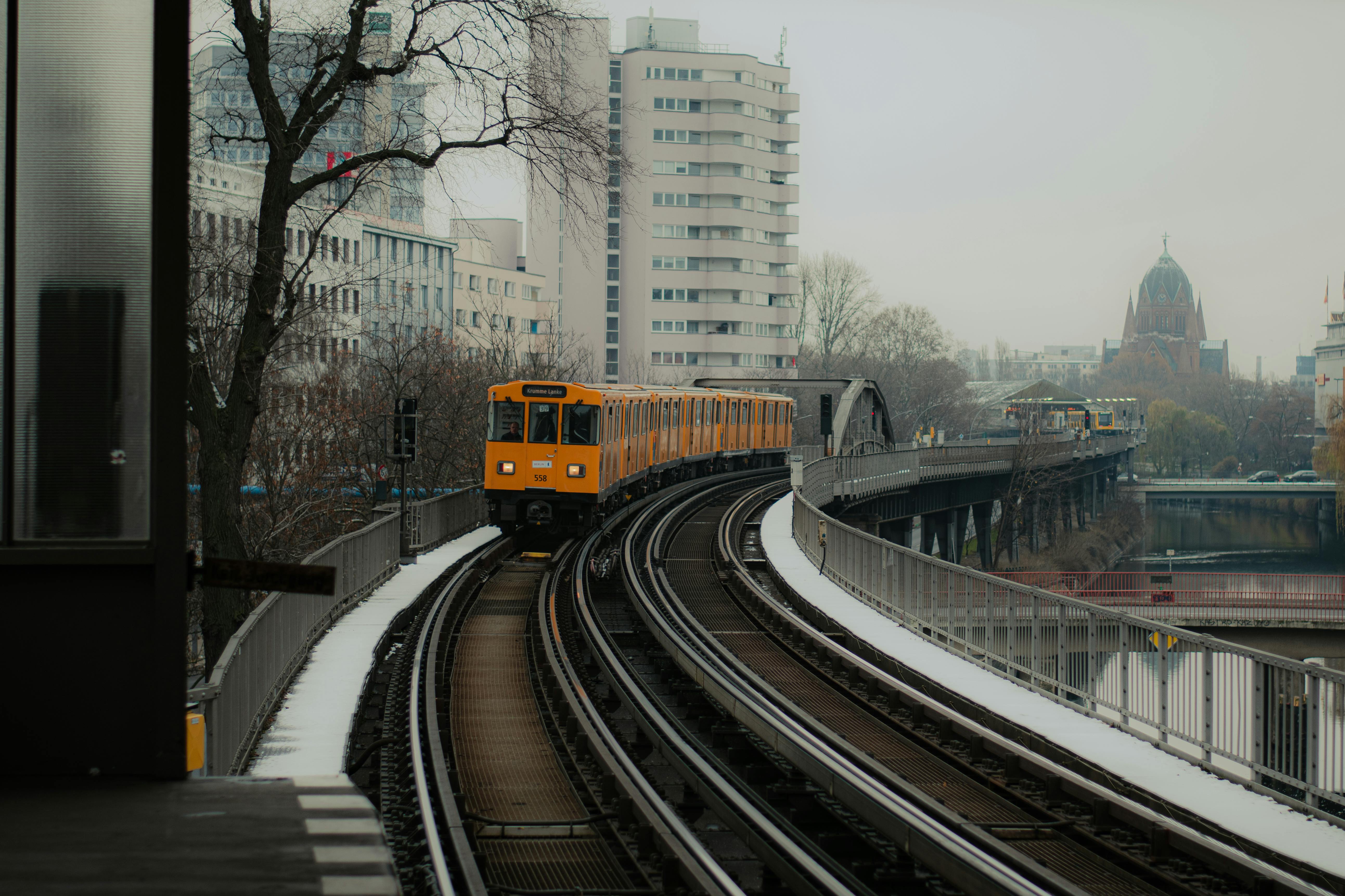 Yellow Trains on the Railways · Free Stock Photo