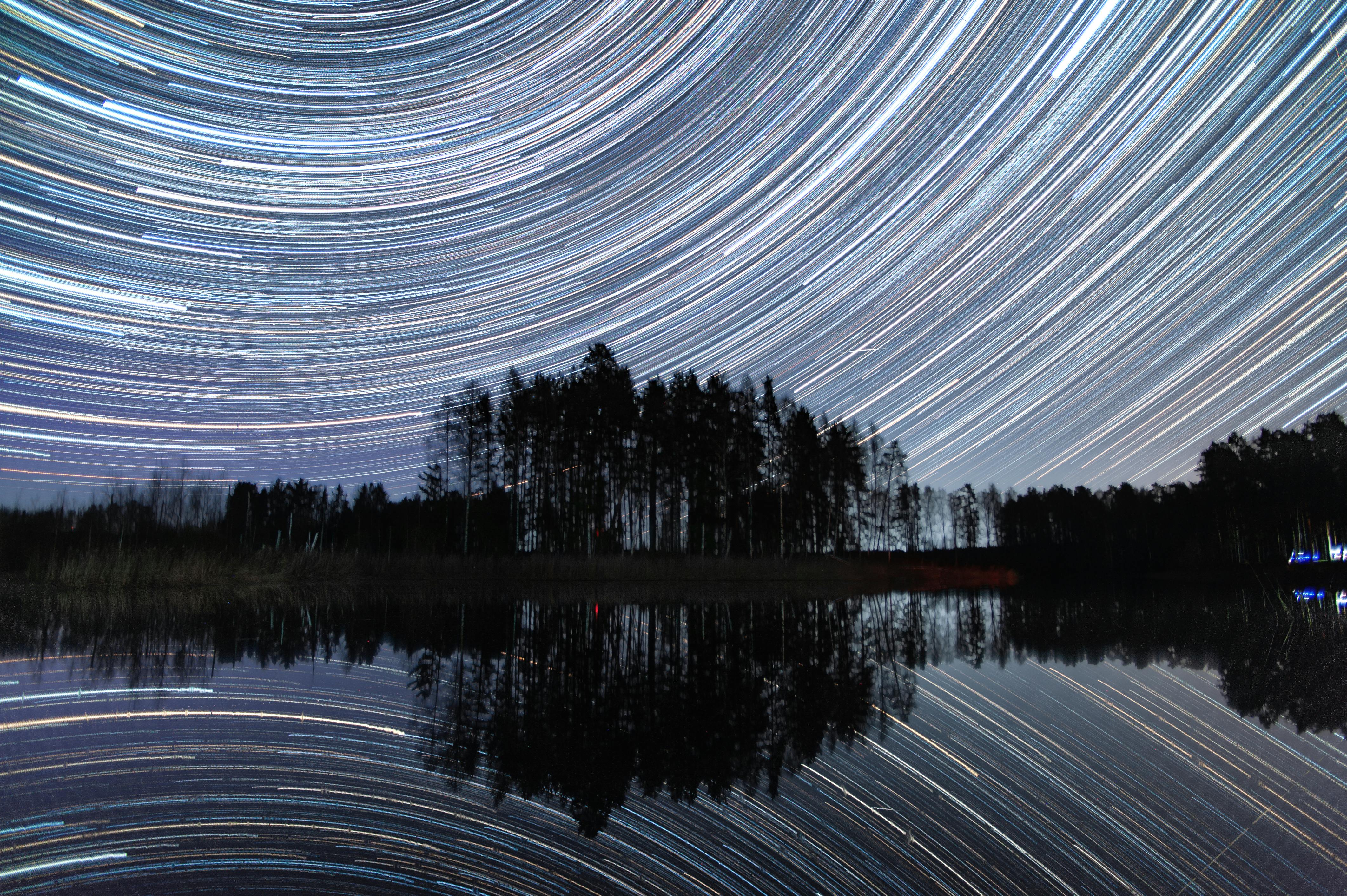 Time Lapse Photography of Stars at Night Time · Free Stock Photo
