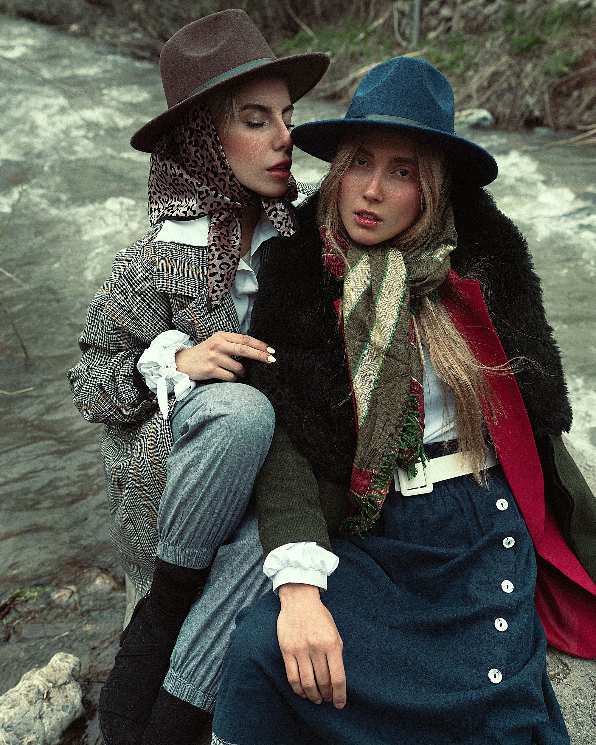 A Two Women Wearing Hat and Scarf · Free Stock Photo