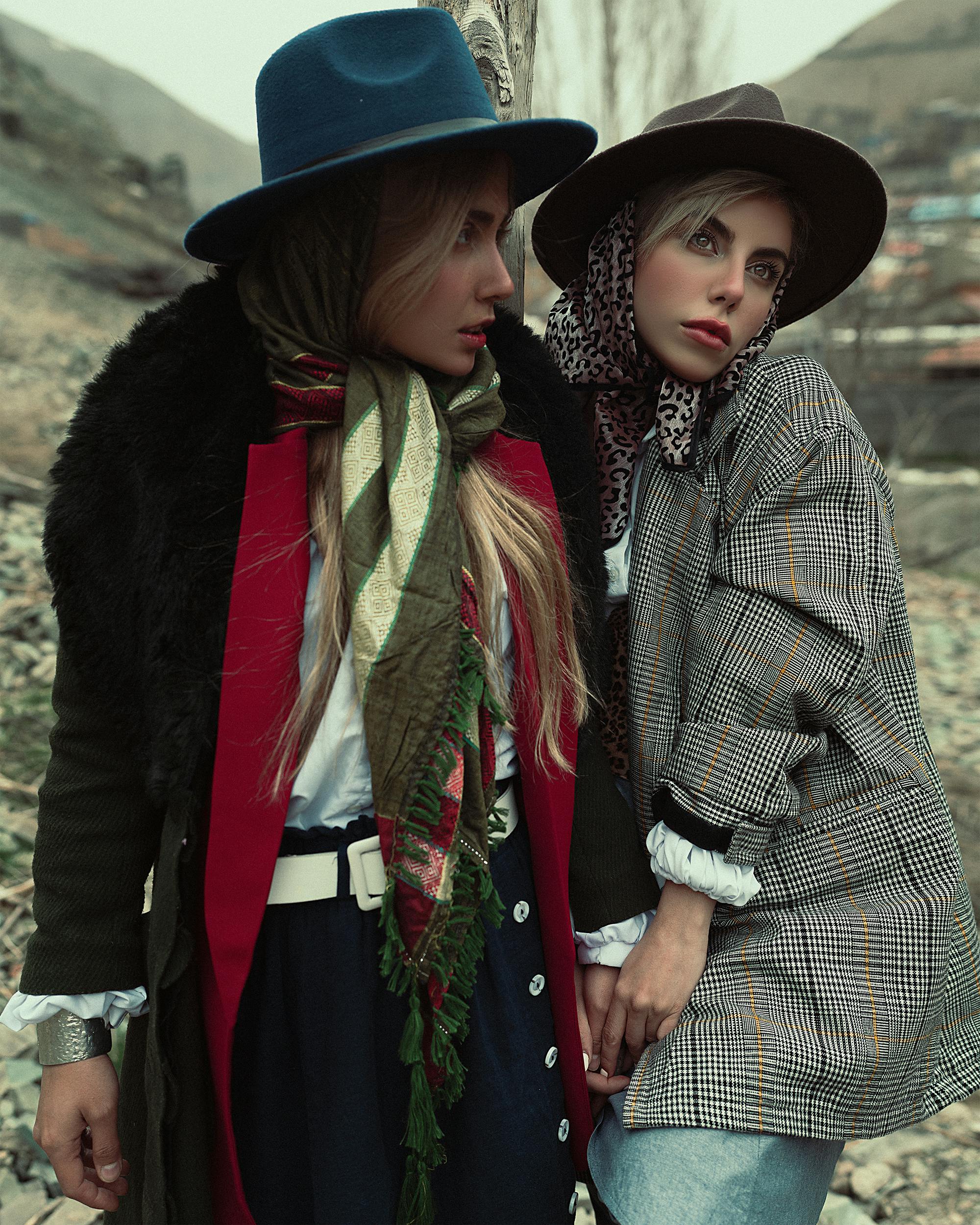 A Two Women Wearing Hat and Scarf · Free Stock Photo