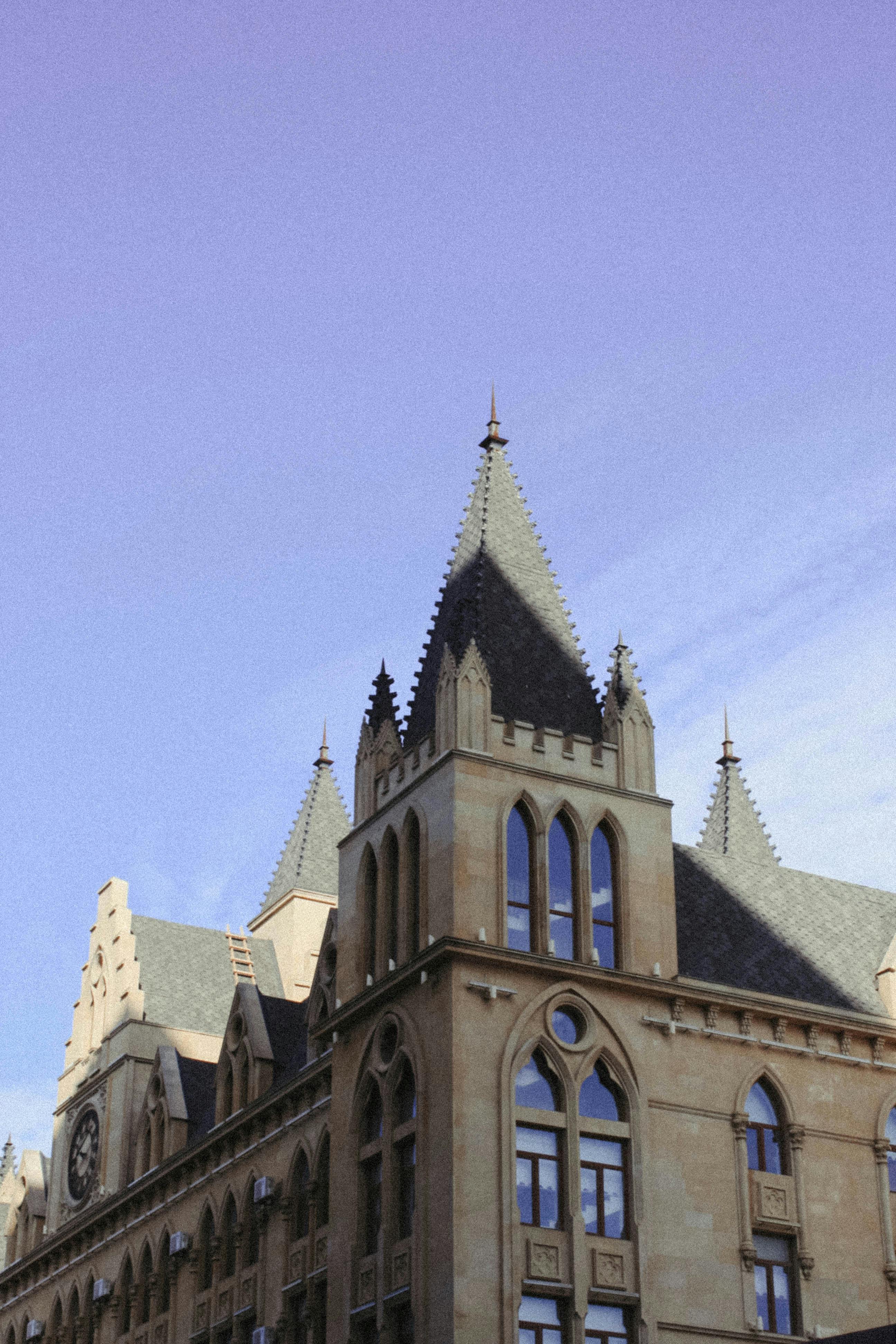 Corner Tower of Classic City Building · Free Stock Photo