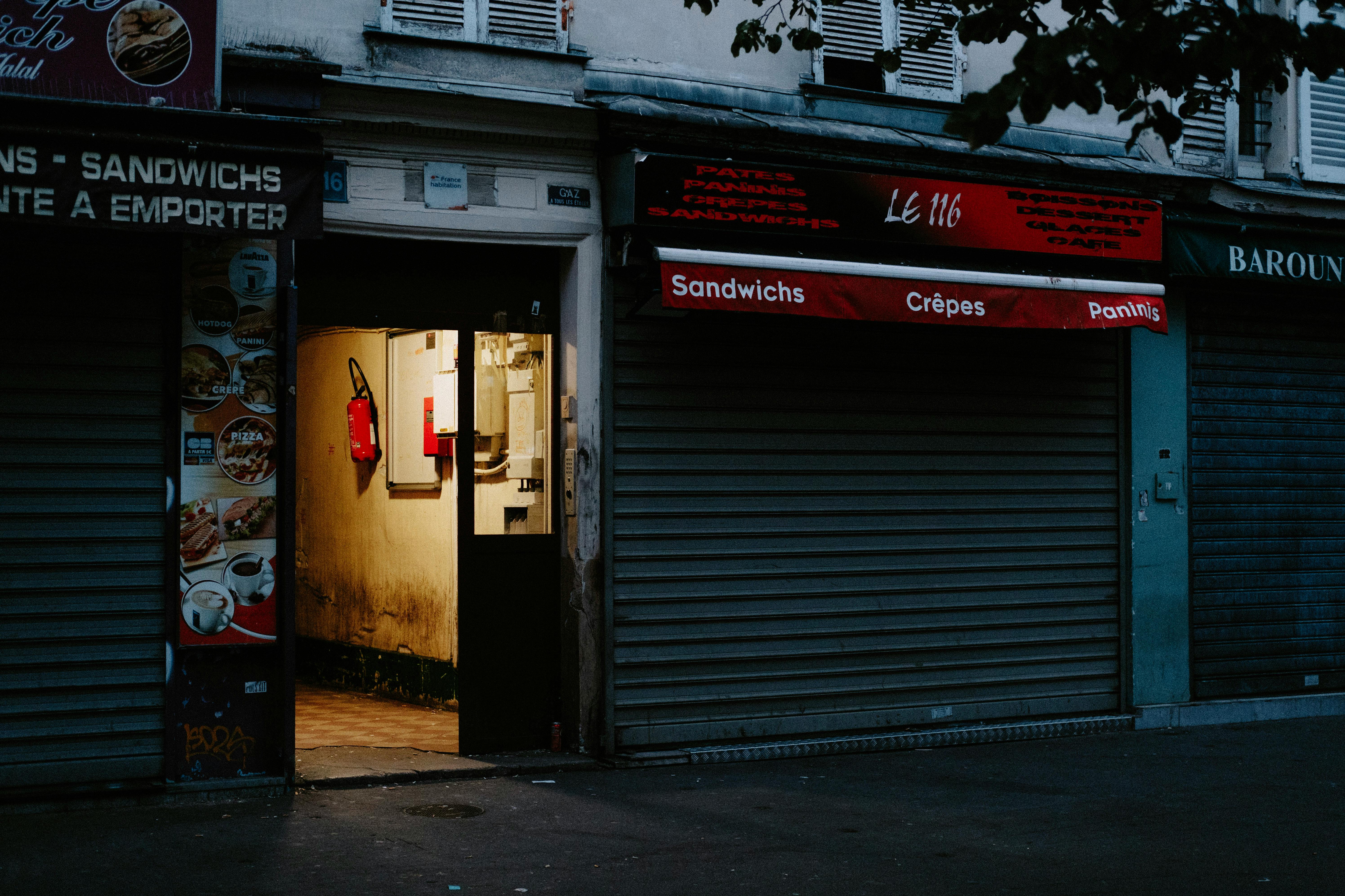 A Closed Storefront of a Cafe · Free Stock Photo