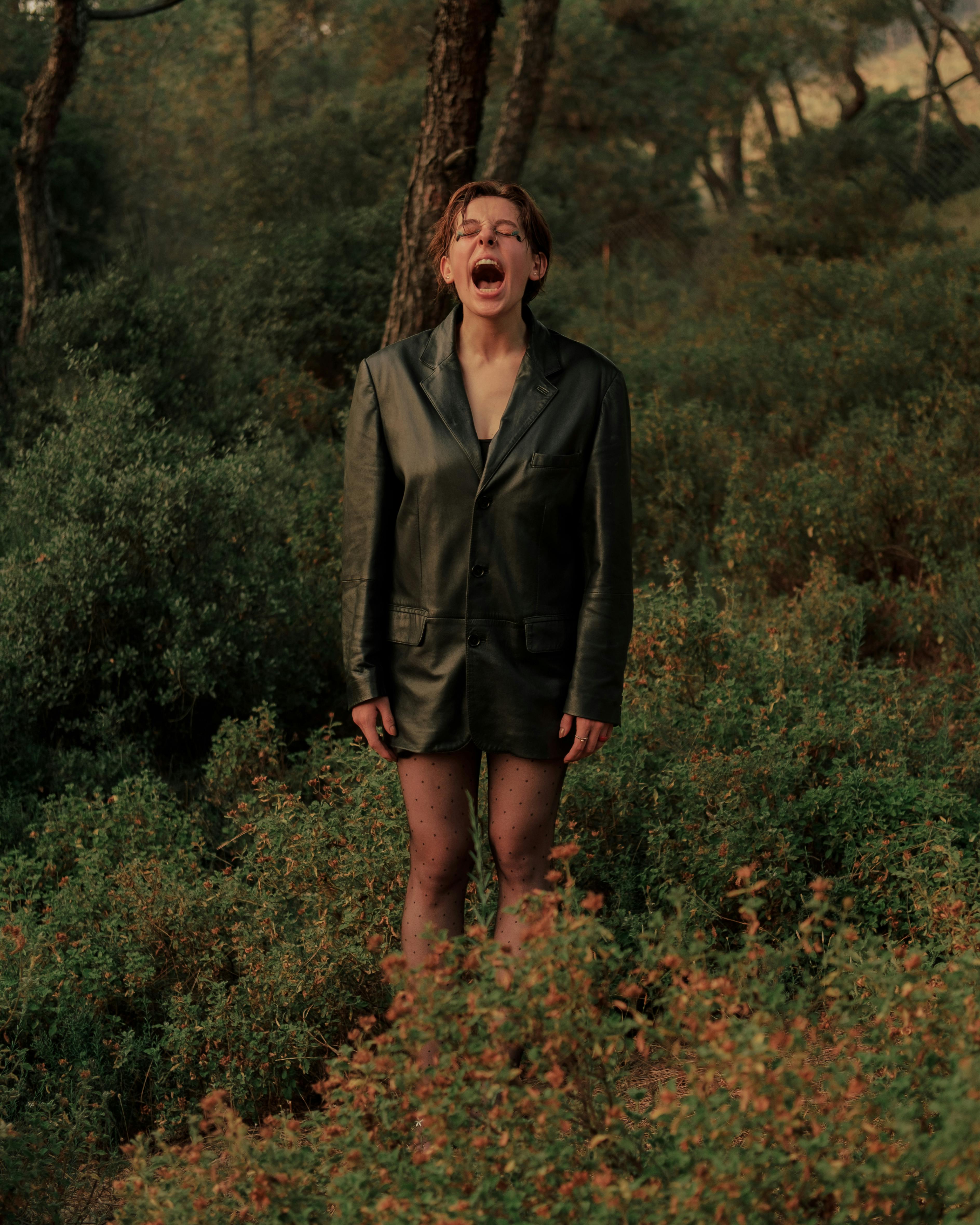 Woman Shouting in Forest · Free Stock Photo
