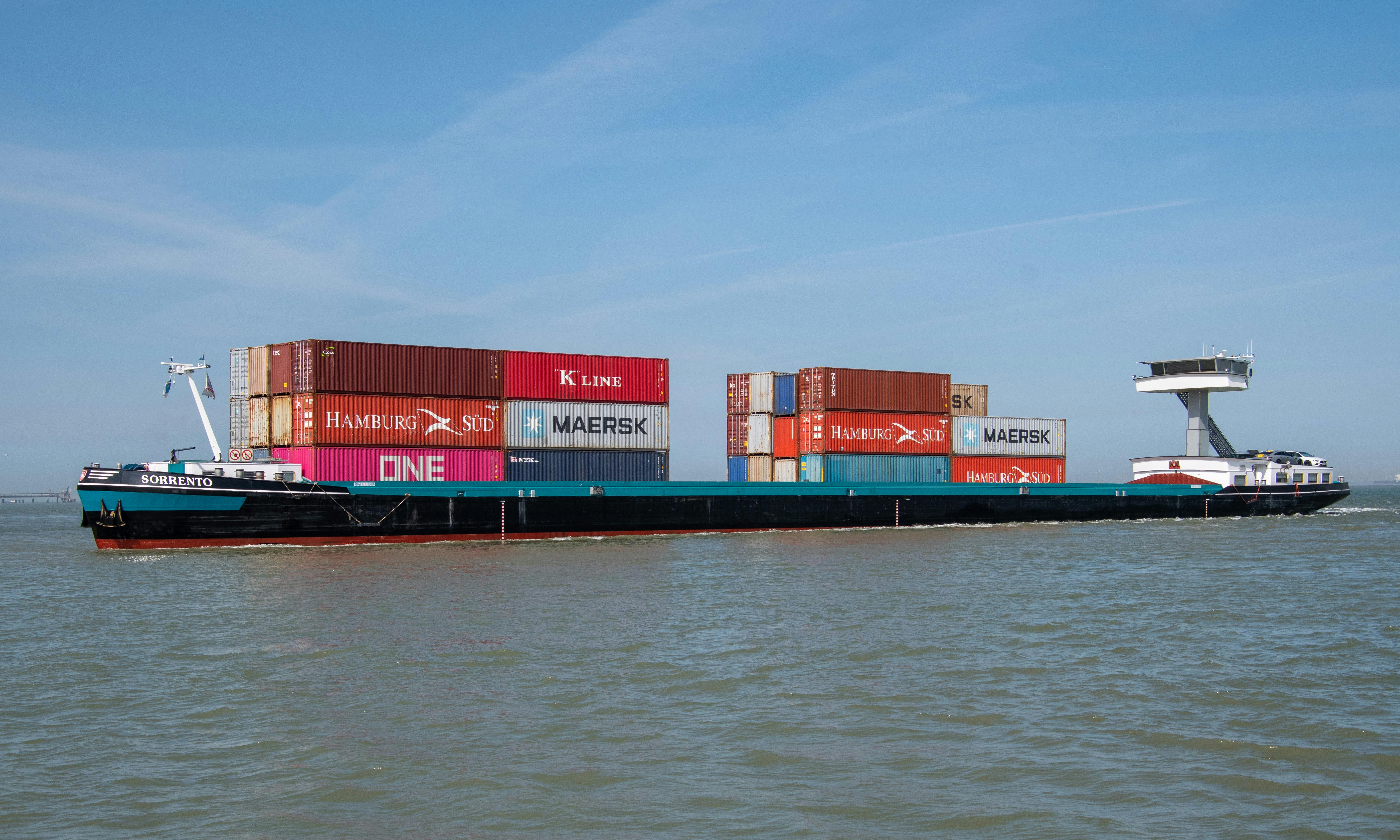Container Ship Sailing in the Blue Ocean · Free Stock Photo