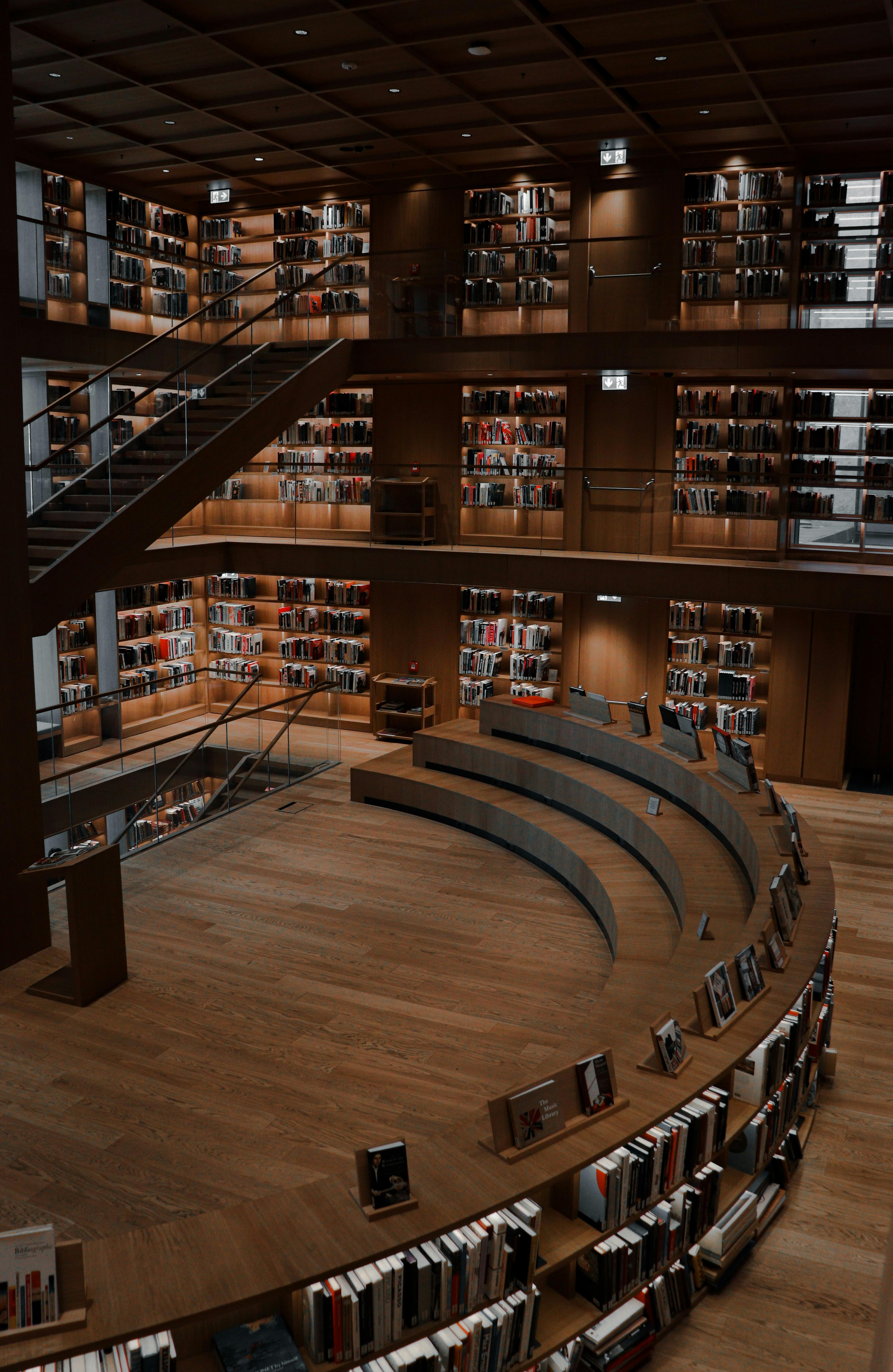 A Wooden Themed Library · Free Stock Photo