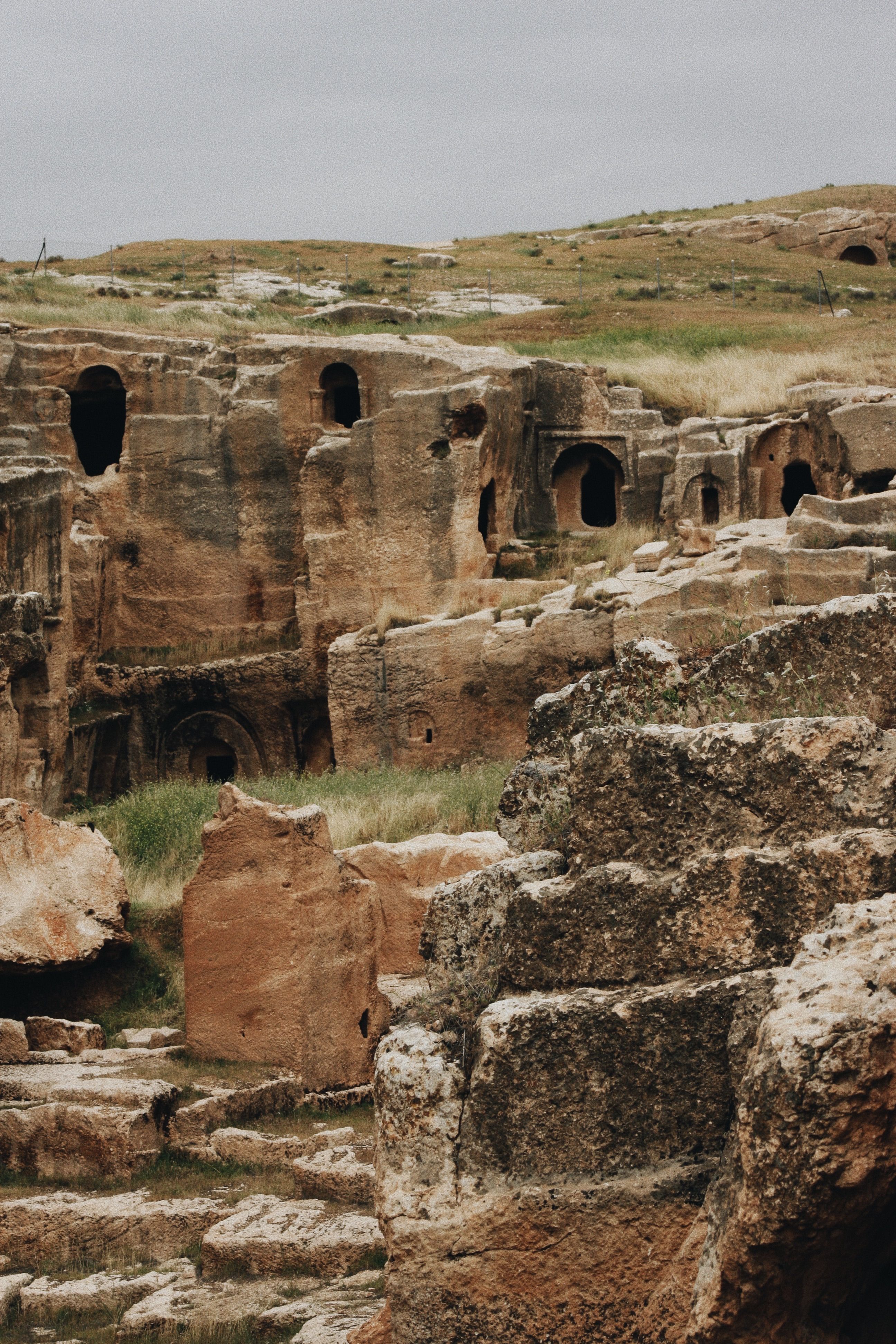 Ruins of Ancient Residential Buildings on Hillside · Free Stock Photo