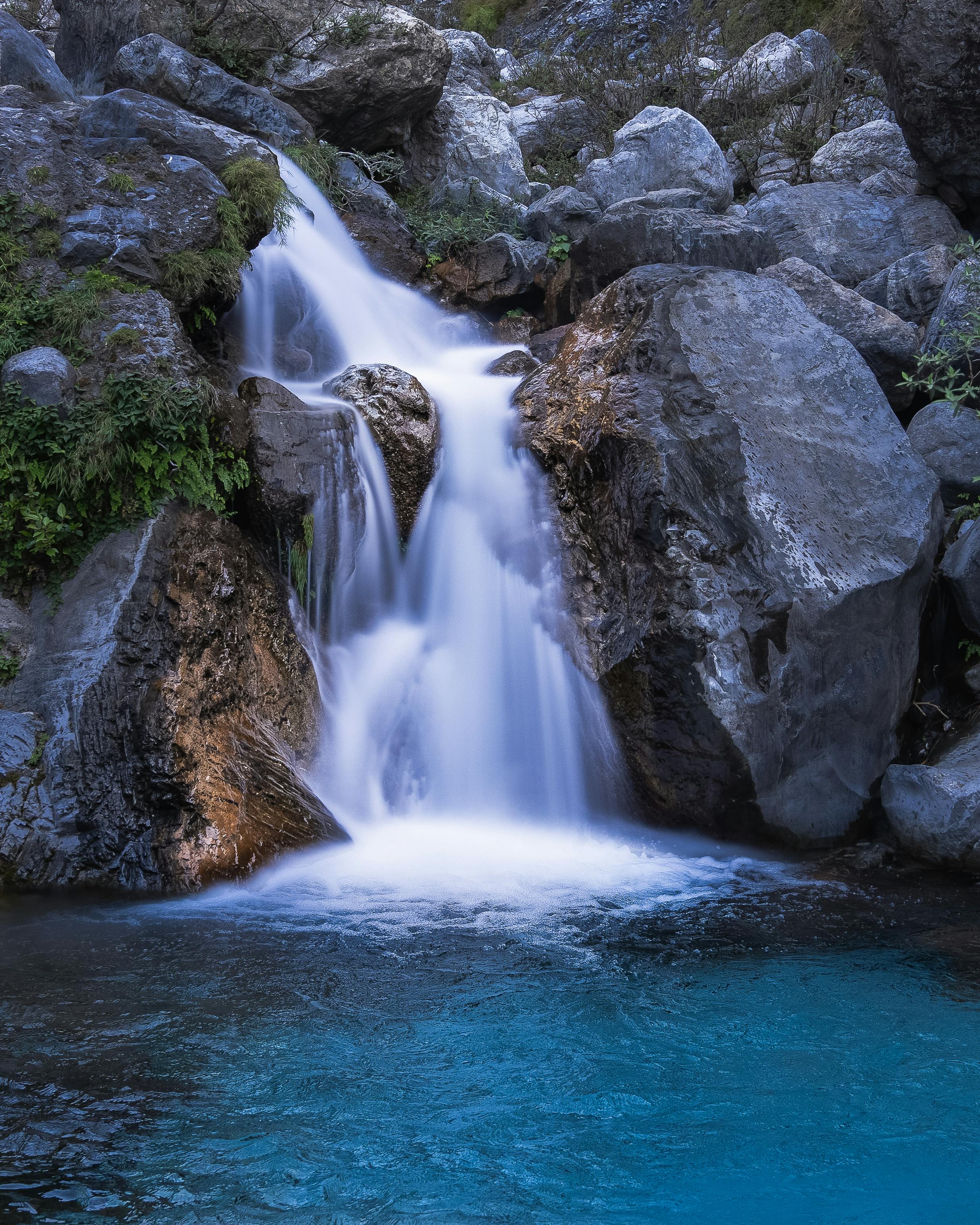 Waterfalls Beside Green Grass · Free Stock Photo