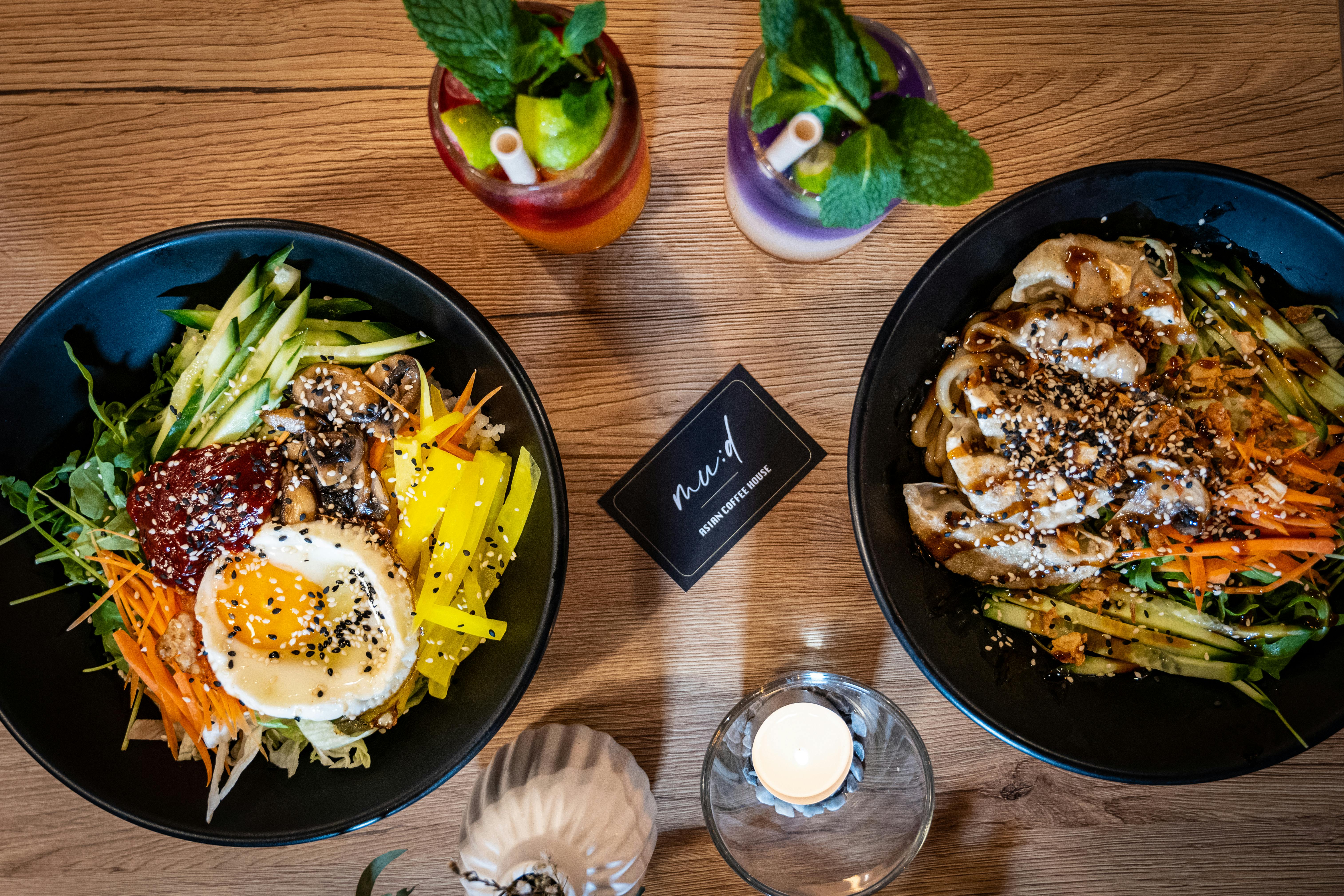 Cooked Food on Wooden Table · Free Stock Photo