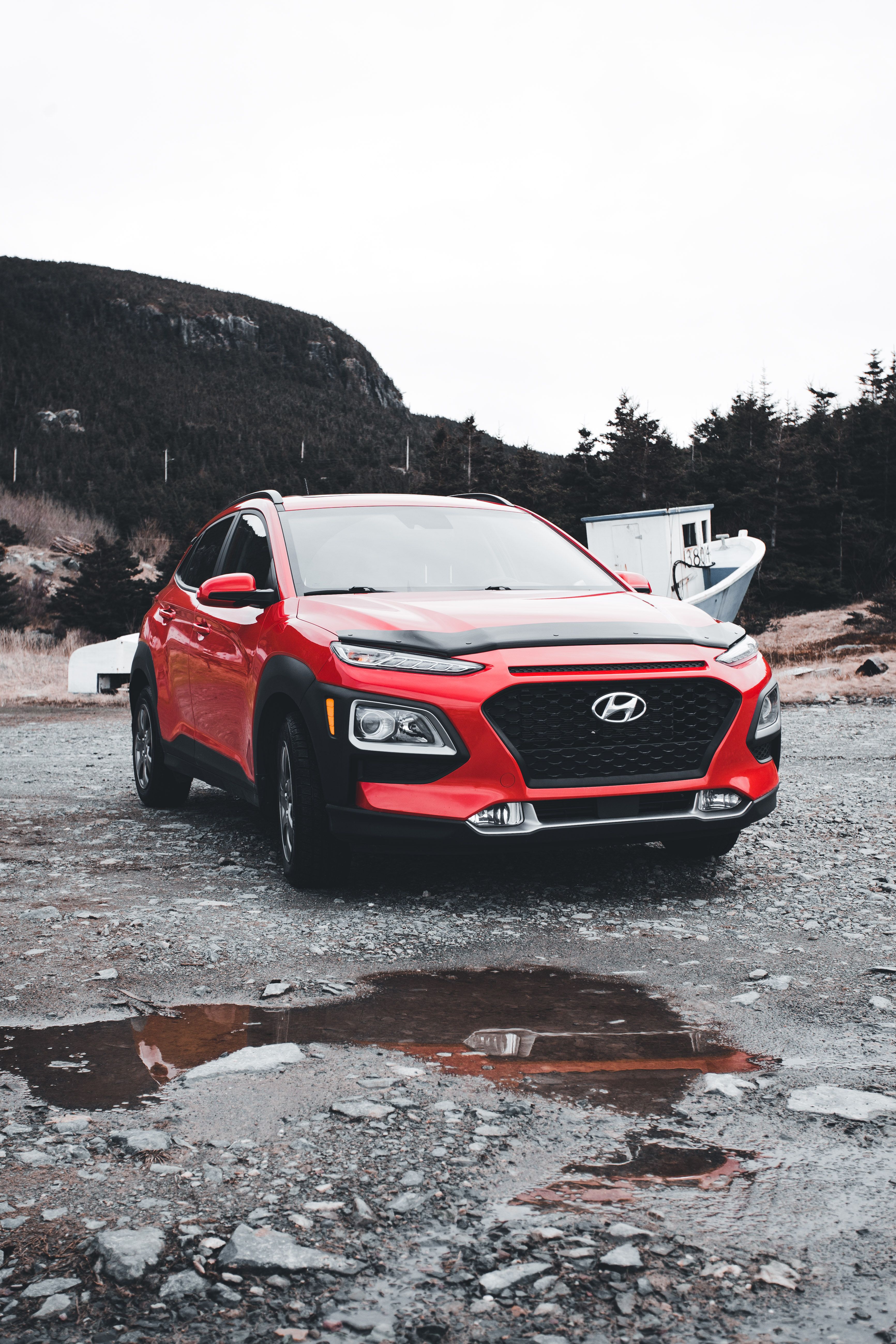 Red SUV Car Parked on the Road · Free Stock Photo