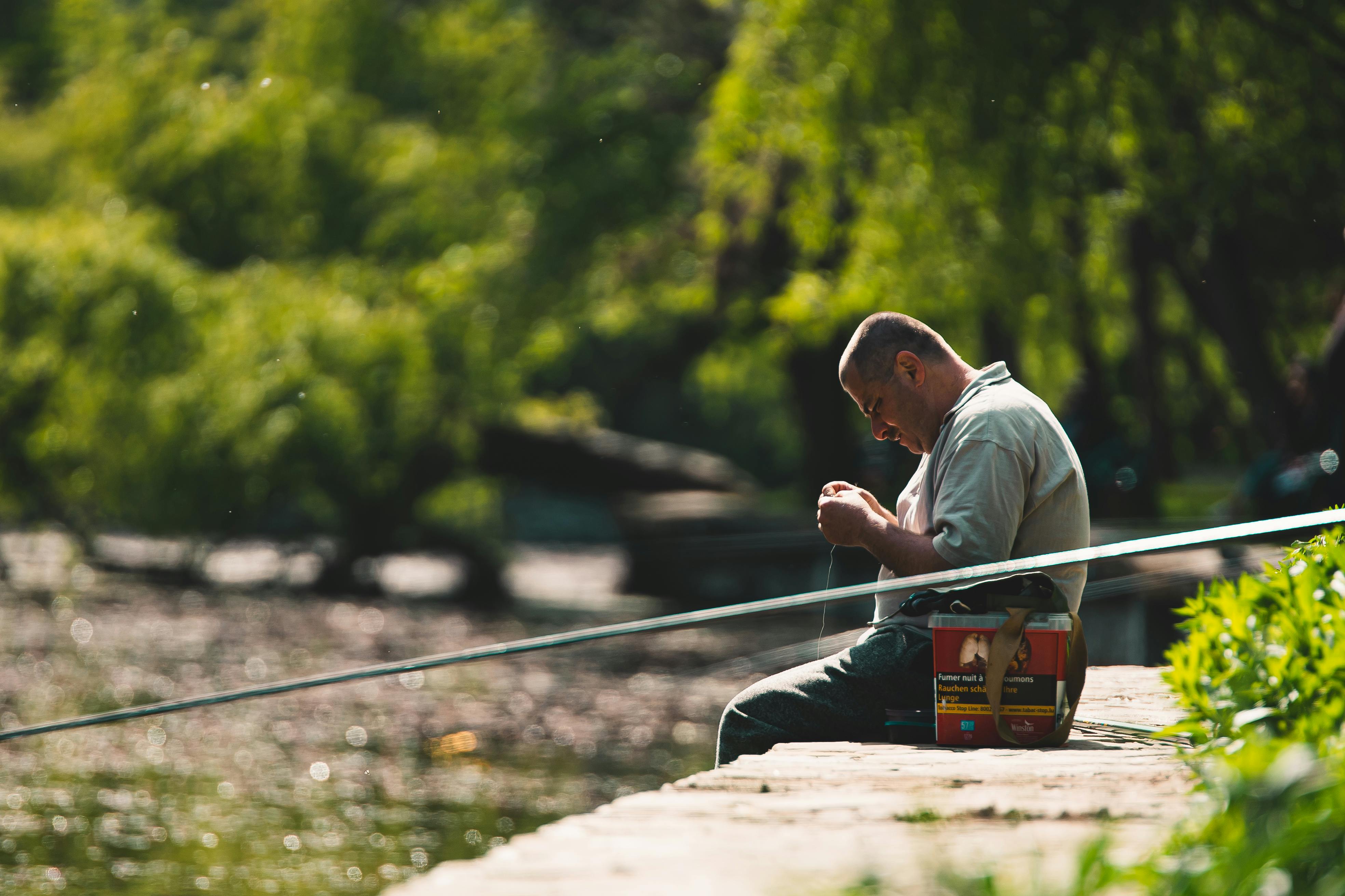 Side View of a Man in a Red Hoodie · Free Stock Photo