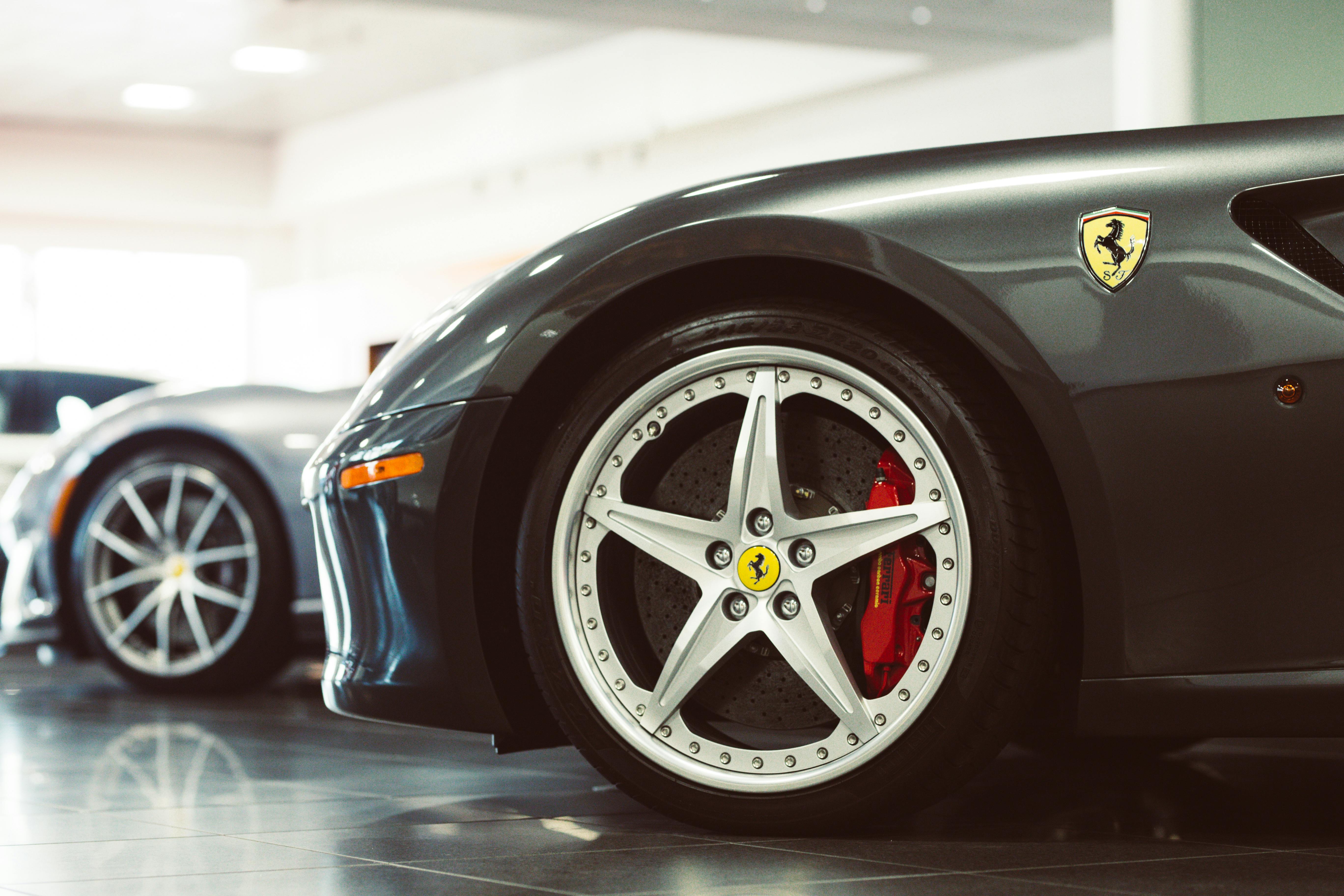 Close-Up Shot of Ferrari Logo · Free Stock Photo