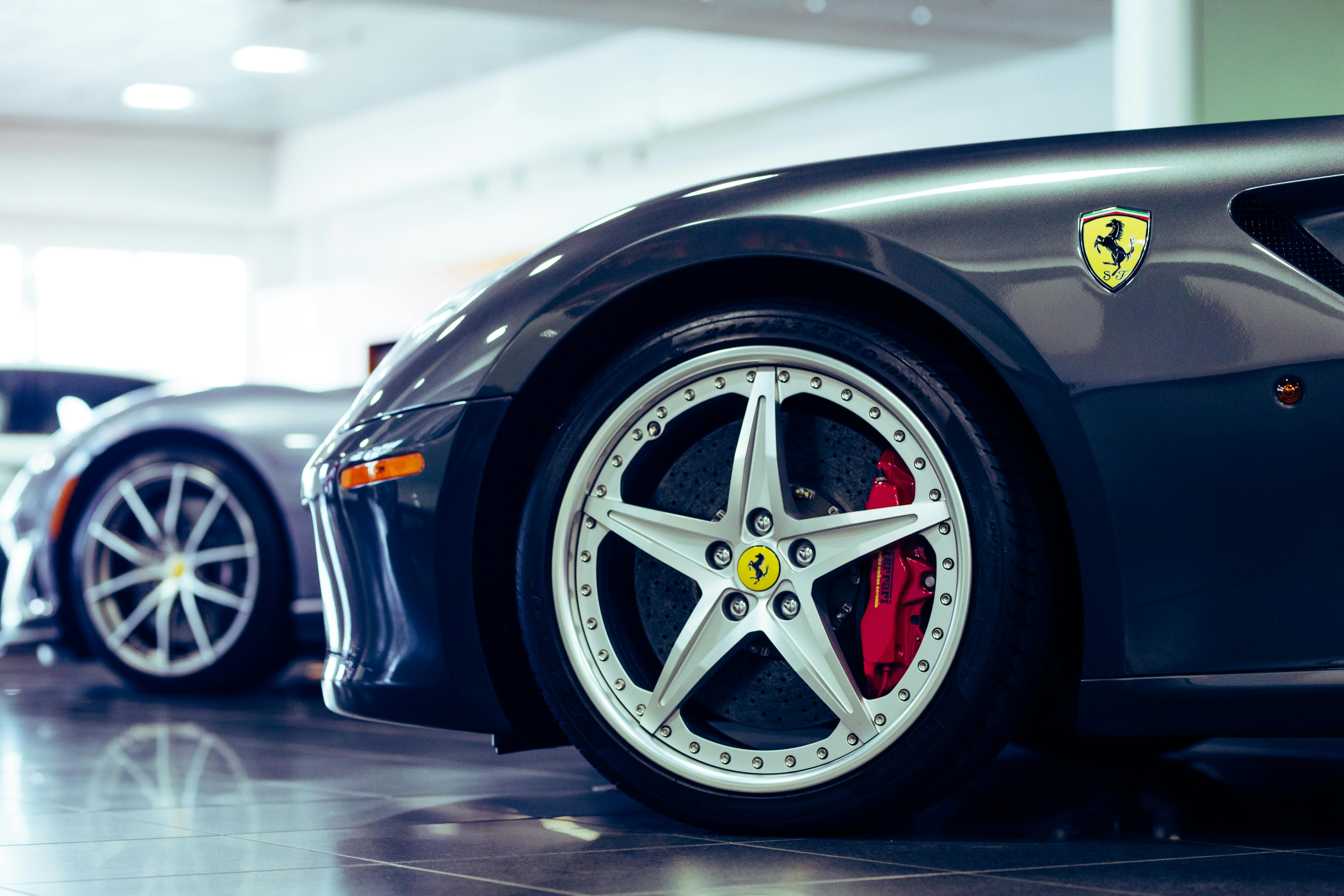 Close-Up Photo of Ferrari Rim · Free Stock Photo