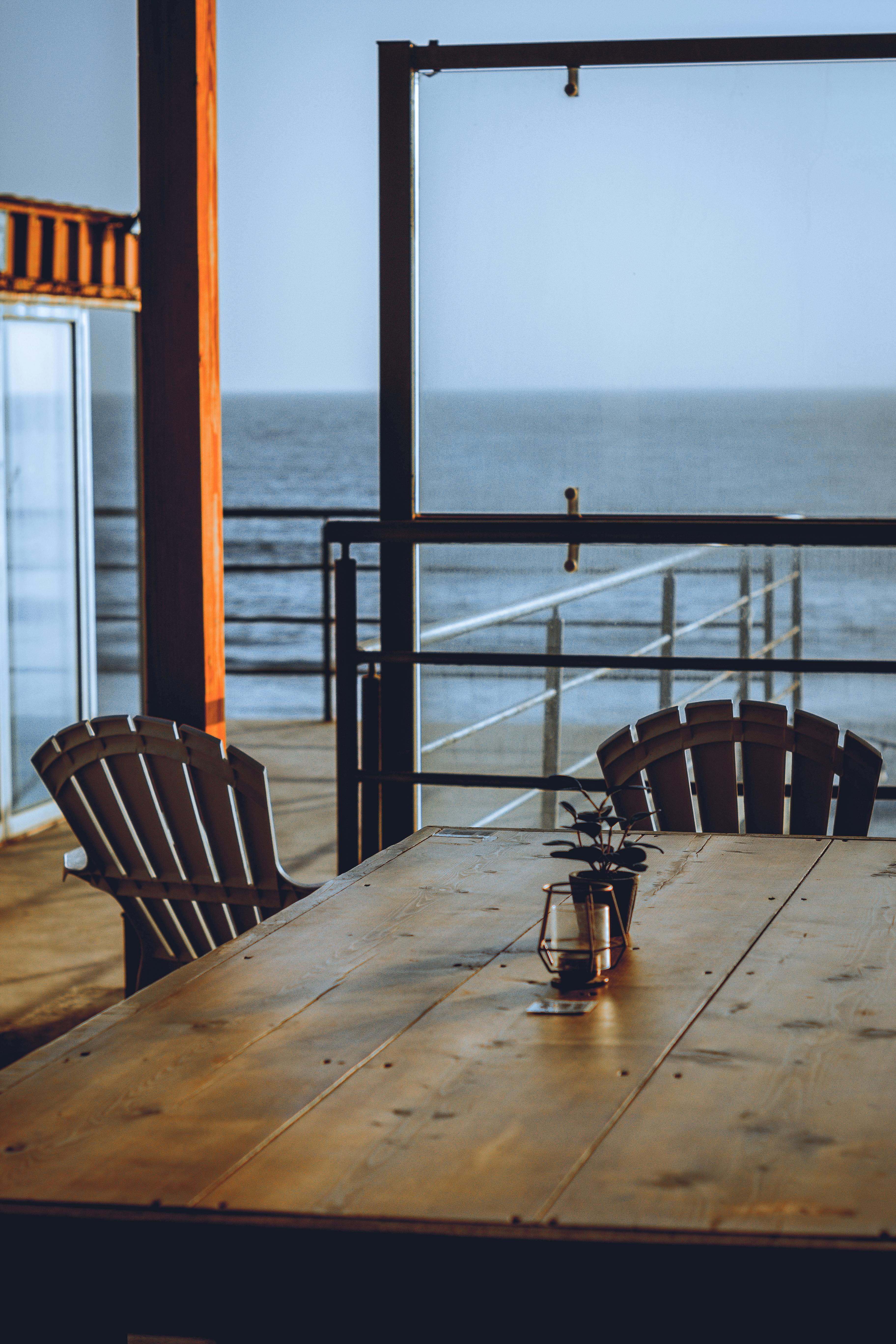 Table on a Ship with a View of a Sea · Free Stock Photo