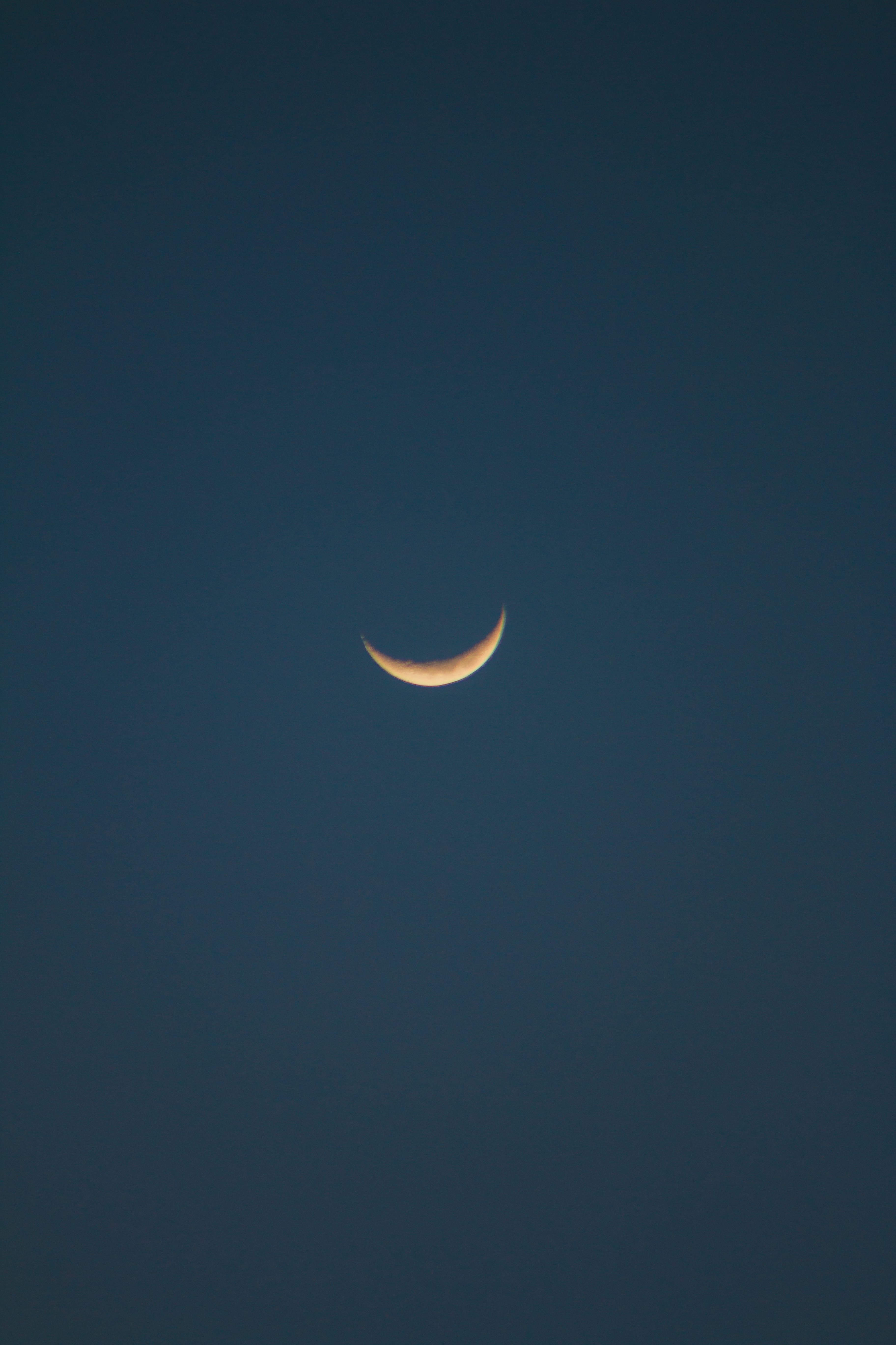 Crescent Moon in Blue Night Sky · Free Stock Photo