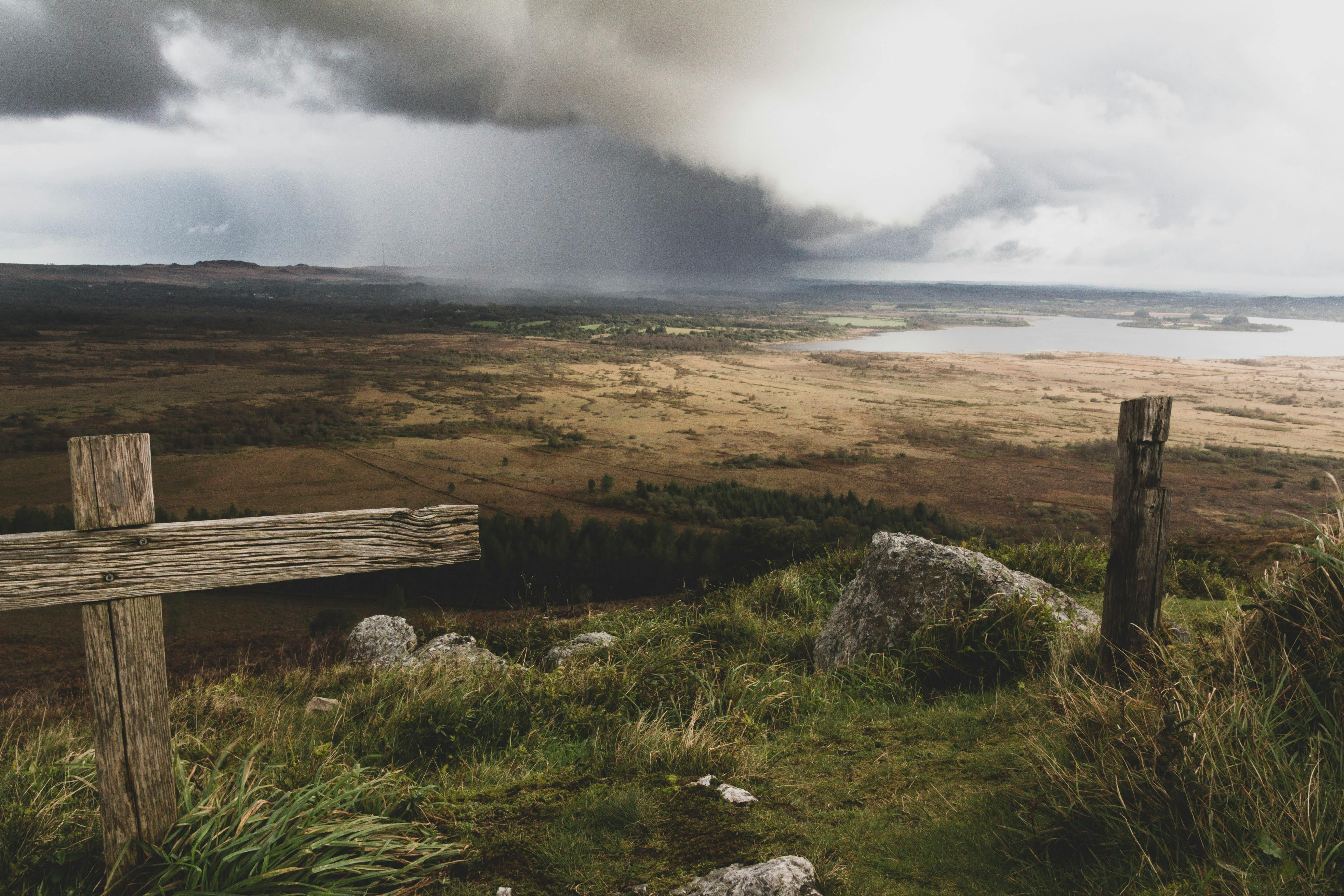 Grayscale Photograph of Farm · Free Stock Photo
