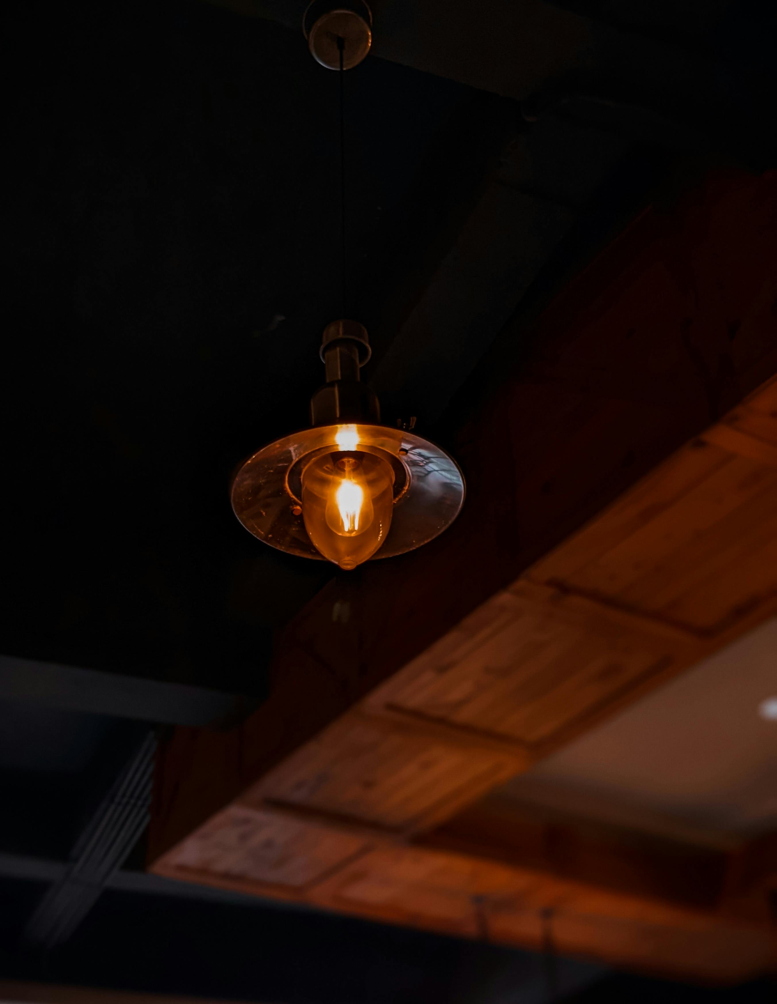 Low Angle of Hanging Light · Free Stock Photo