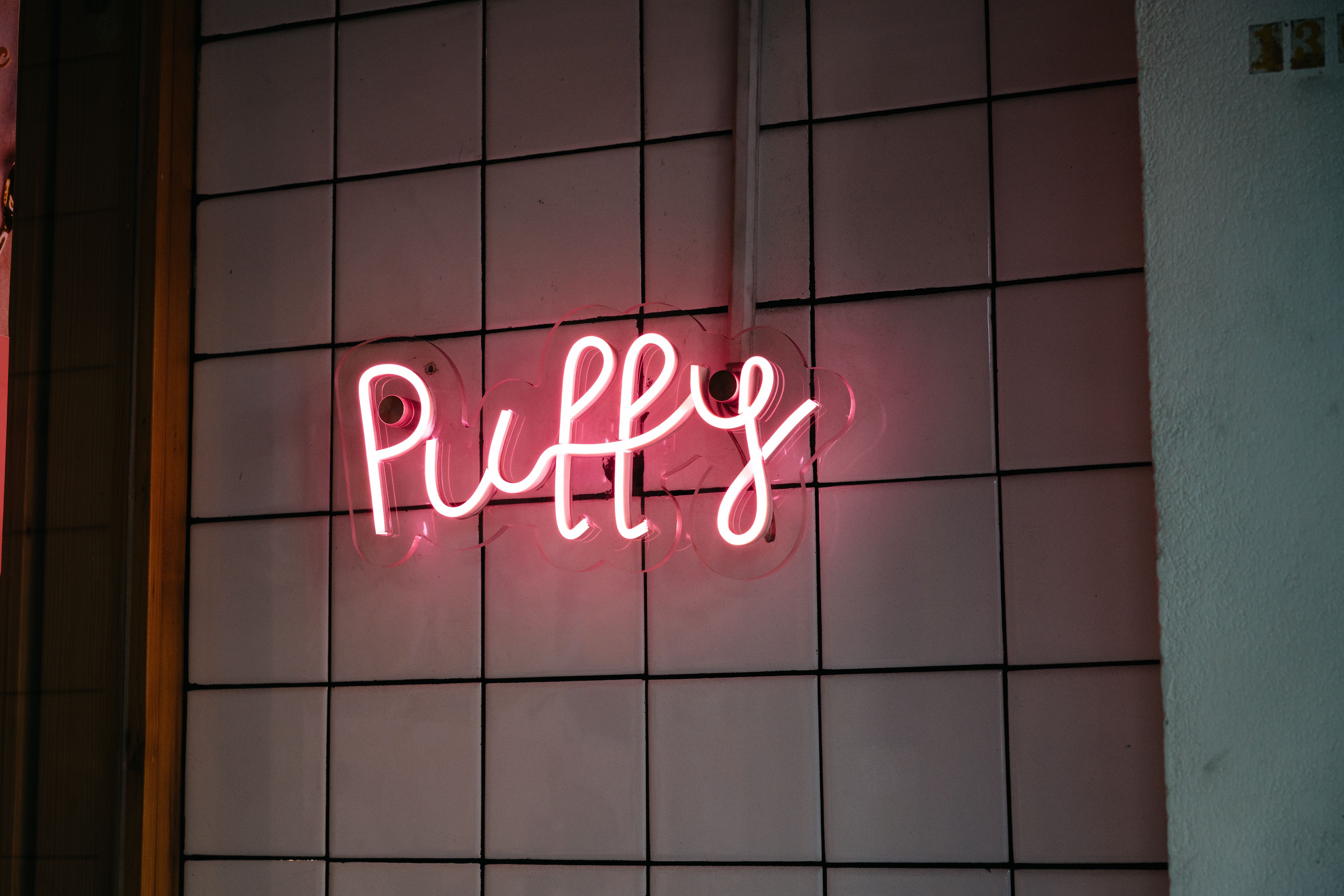 Pink Puffy Word Neon Light Signage · Free Stock Photo