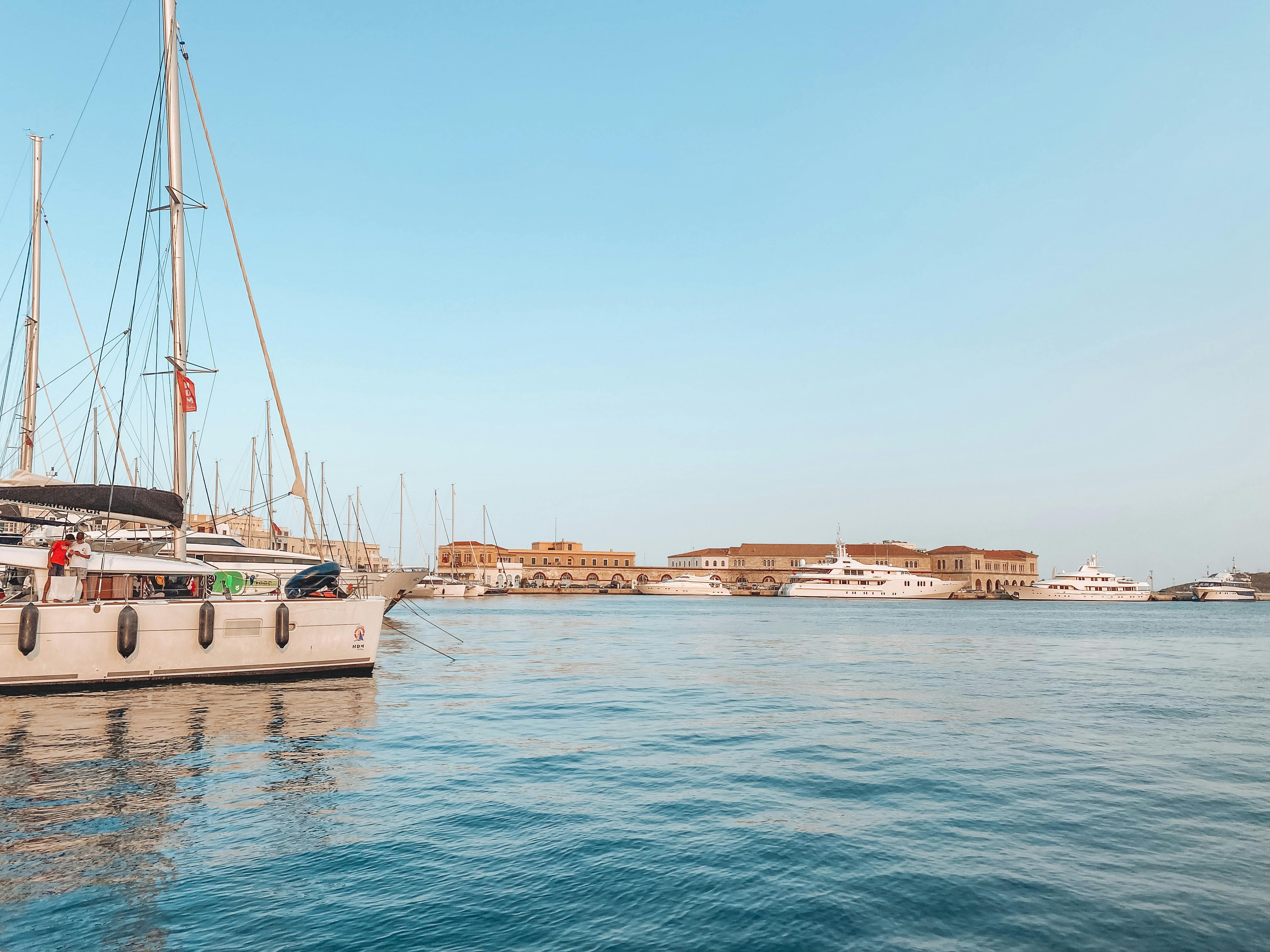 White Cruise Ships on Sea under Blue Sky · Free Stock Photo