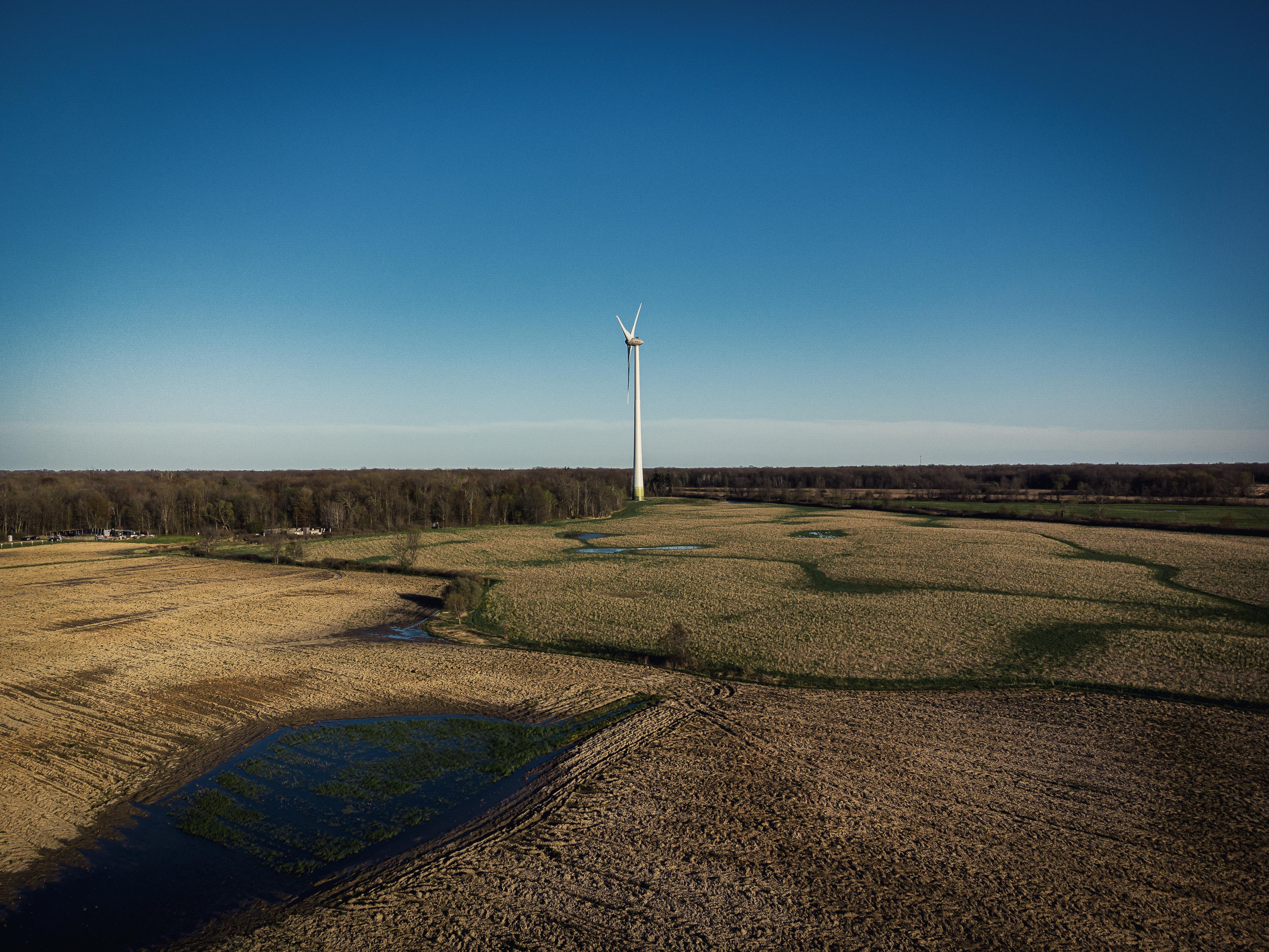Landscape Photography of Field With Wind Mill With Rainbow · Free Stock ...