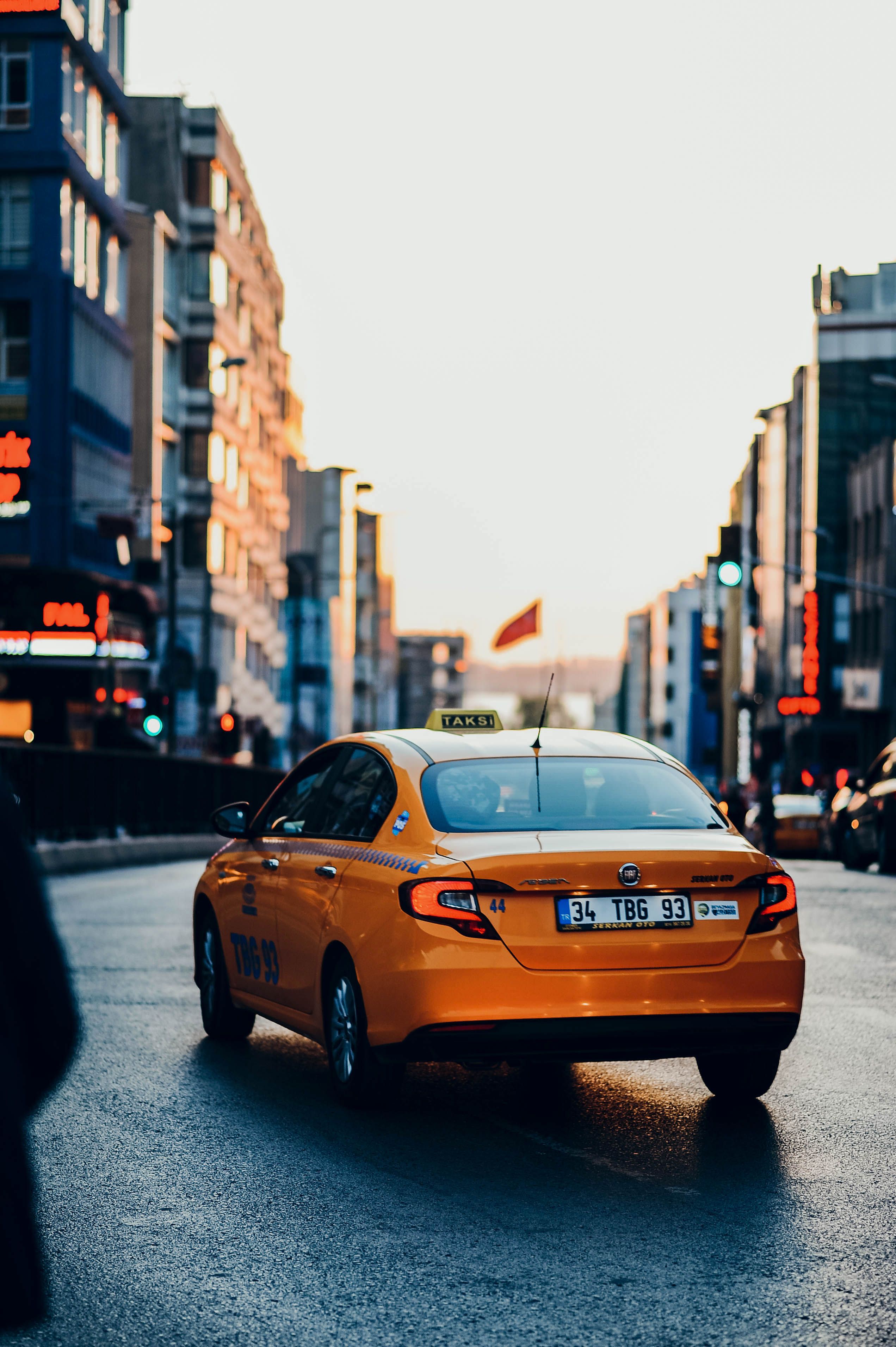 New York Taxi on City Street · Free Stock Photo