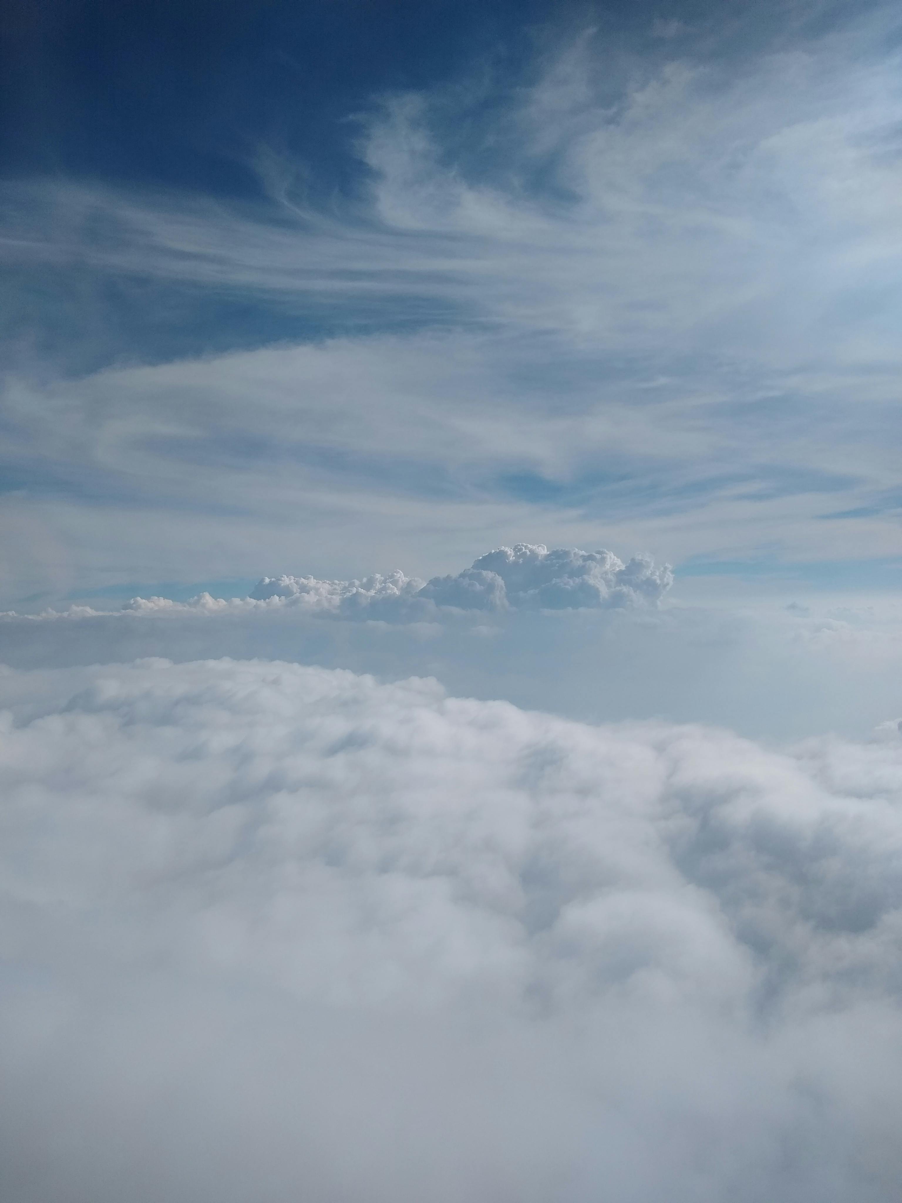 Symmetrical Photography of Clouds Covered Blue Sky · Free Stock Photo
